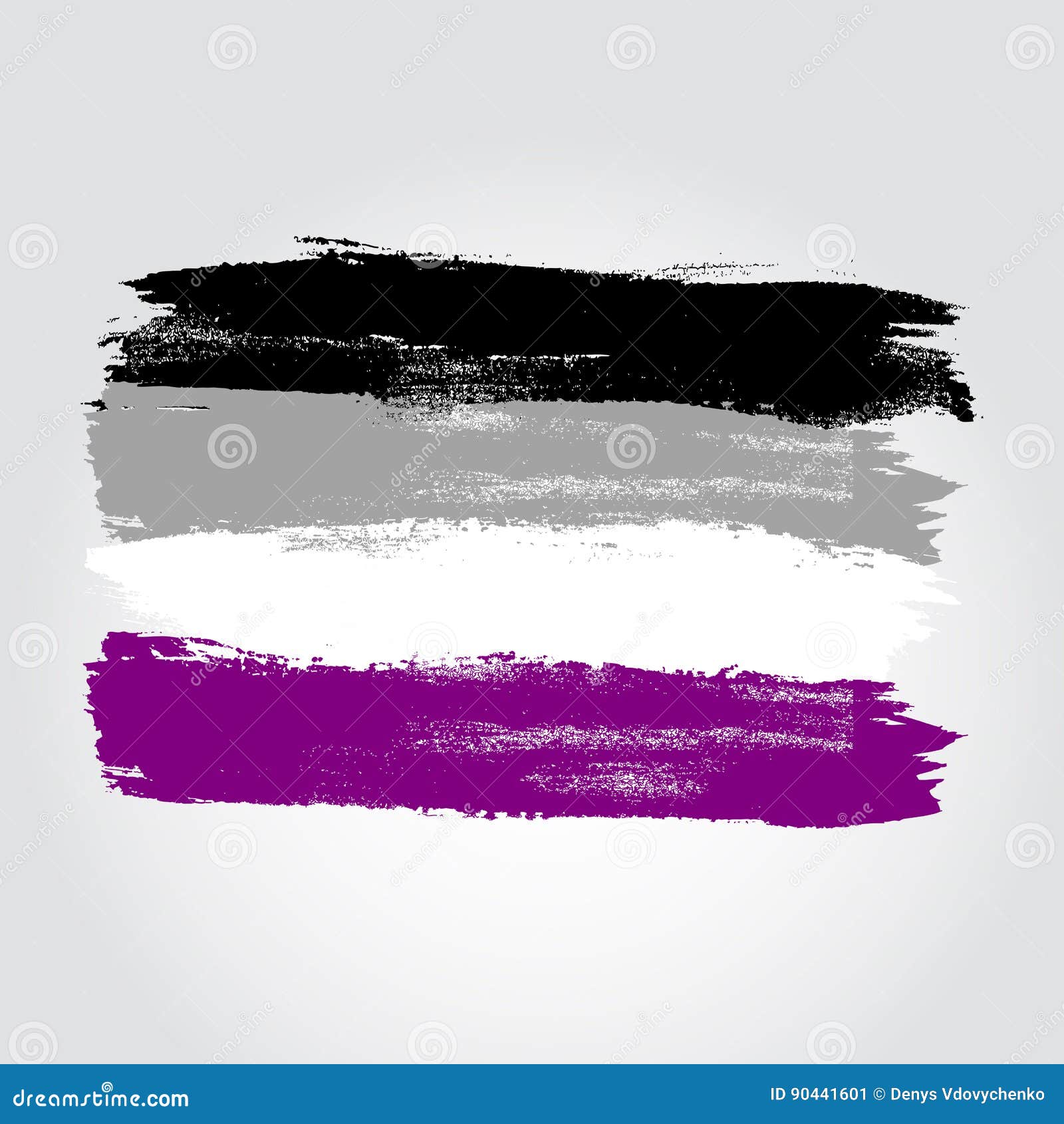 Asexual Pride Flag In A Form Of Circle Vector Illustration ...