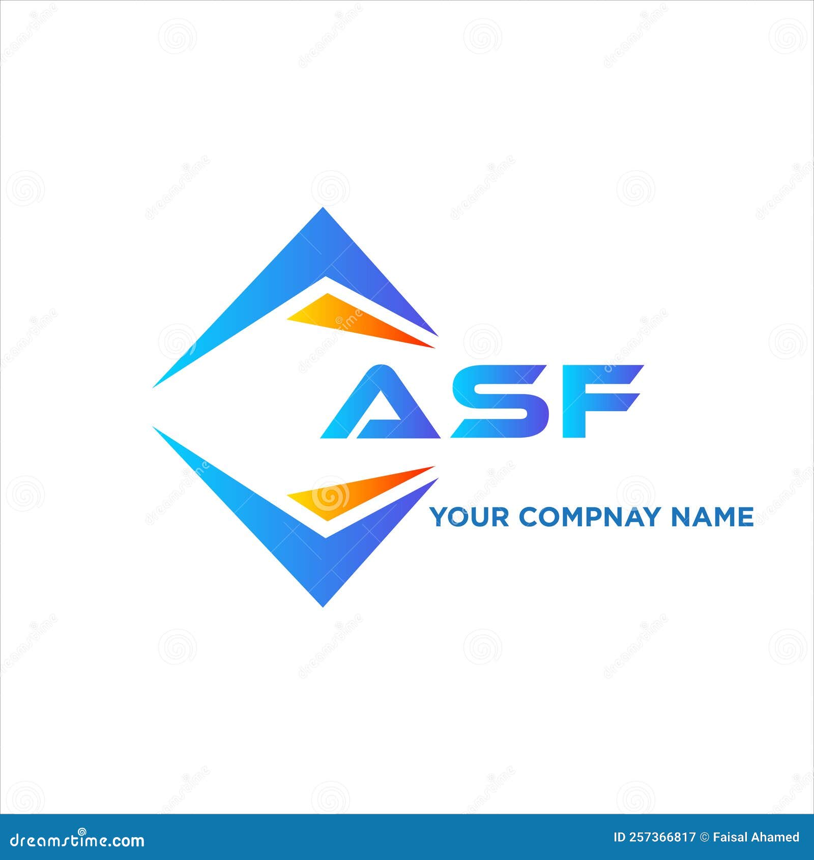 ASF Abstract Technology Logo Design on White Background. ASF Creative ...