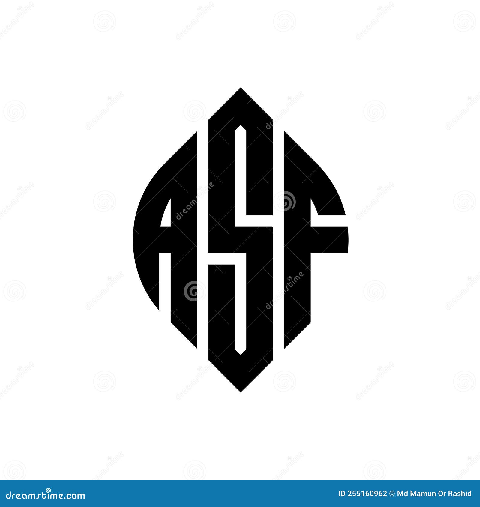 ASF Circle Letter Logo Design with Circle and Ellipse Shape. ASF ...