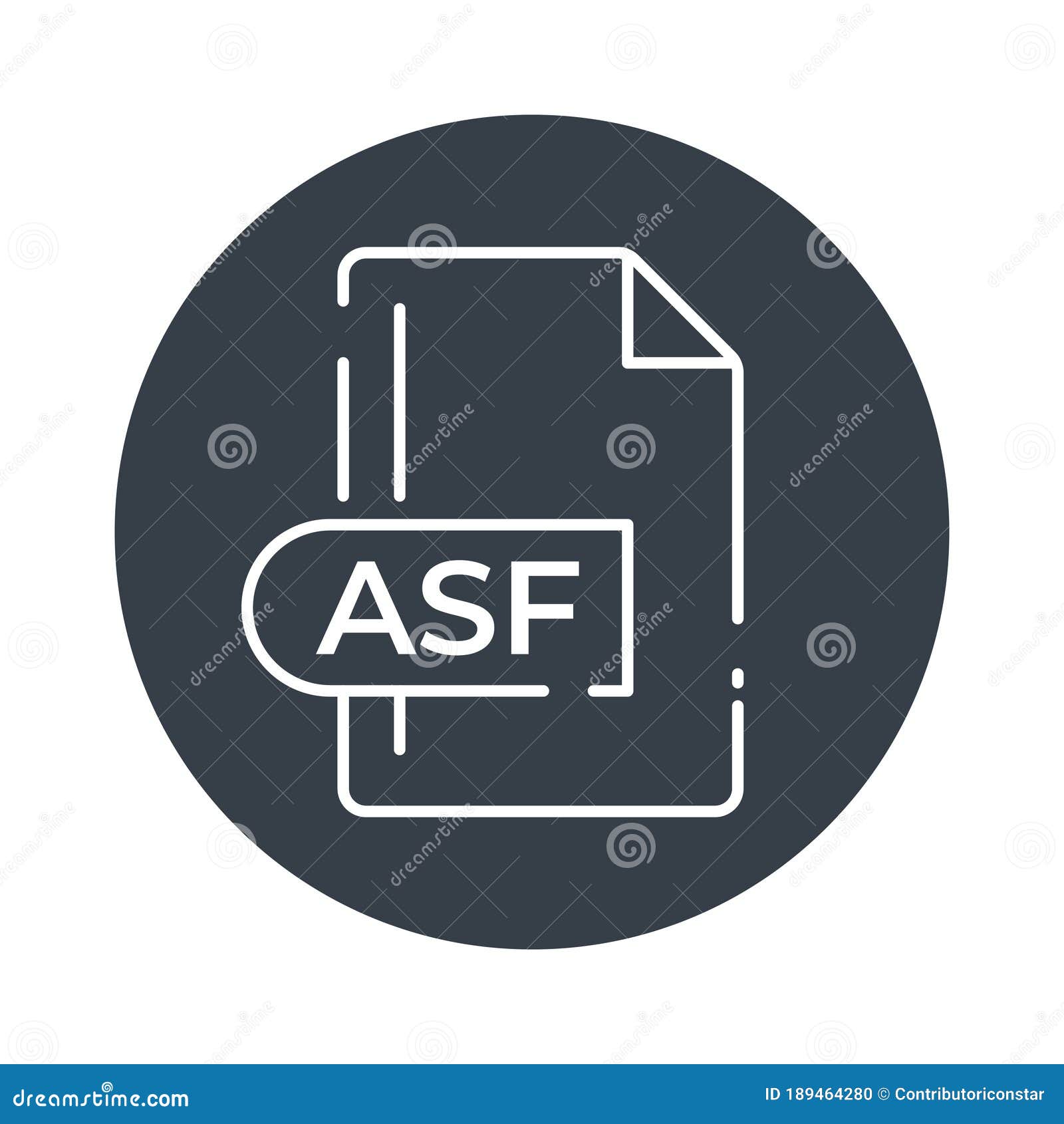 ASF File Format Icon. ASF Extension Filled Icon Stock Vector ...
