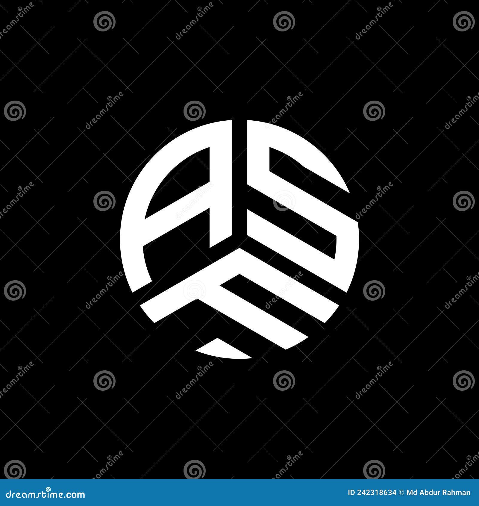 ASF Letter Logo Design on White Background. ASF Creative Initials ...