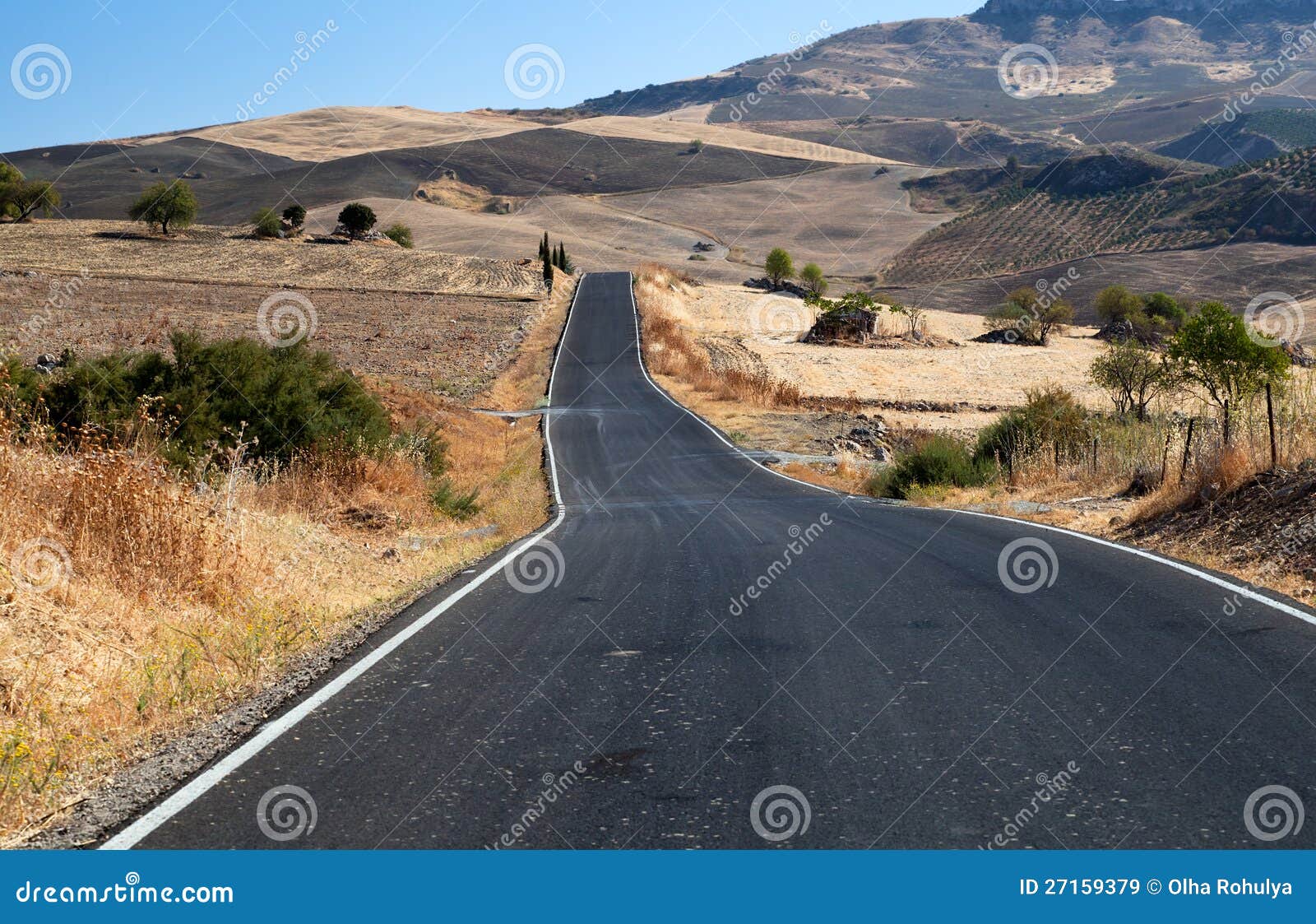 Asfalt road in Andalucia stock image. Image of mountains - 27159379