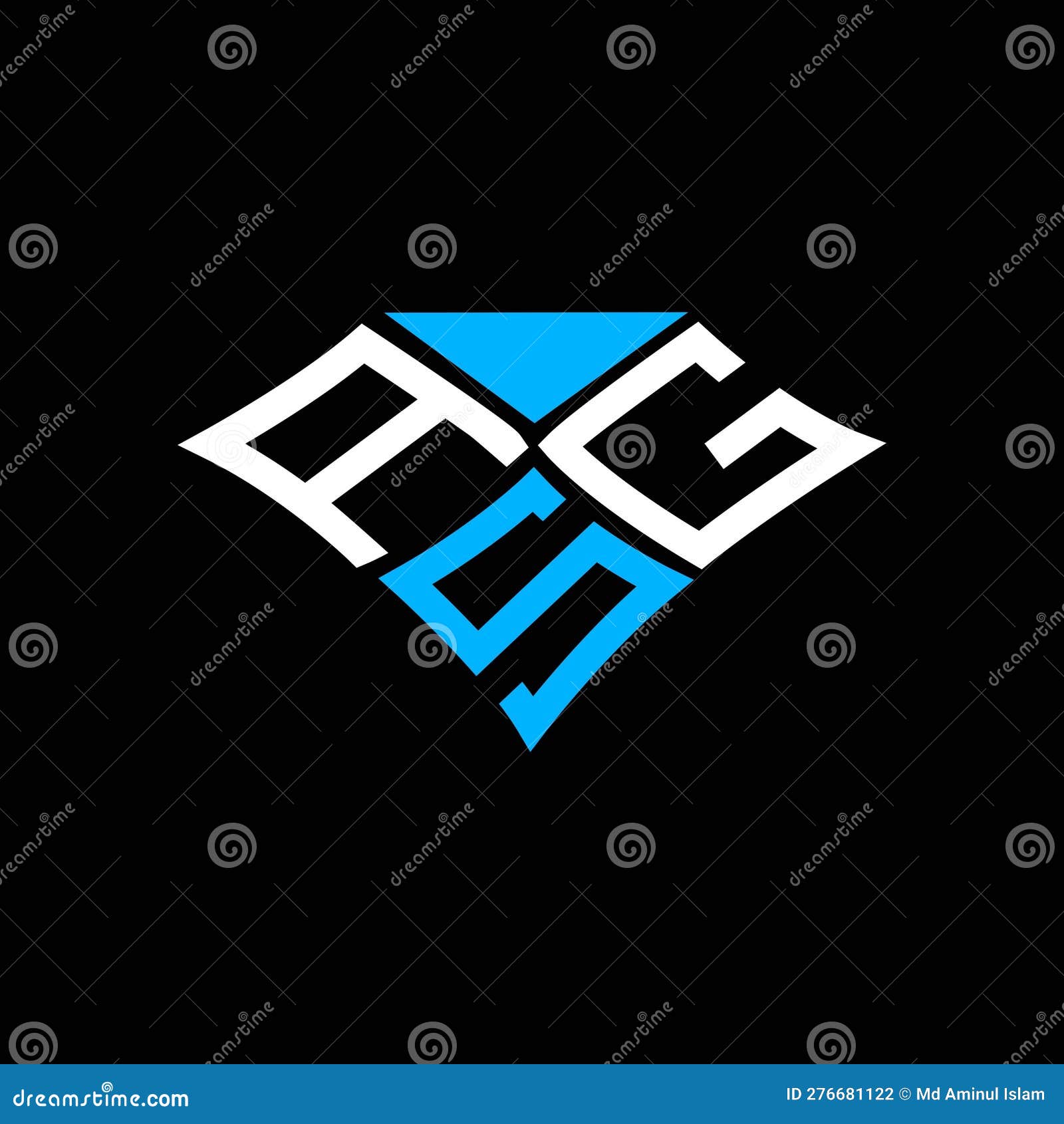 ASG Letter Logo Creative Design with Vector Graphic Stock Vector ...