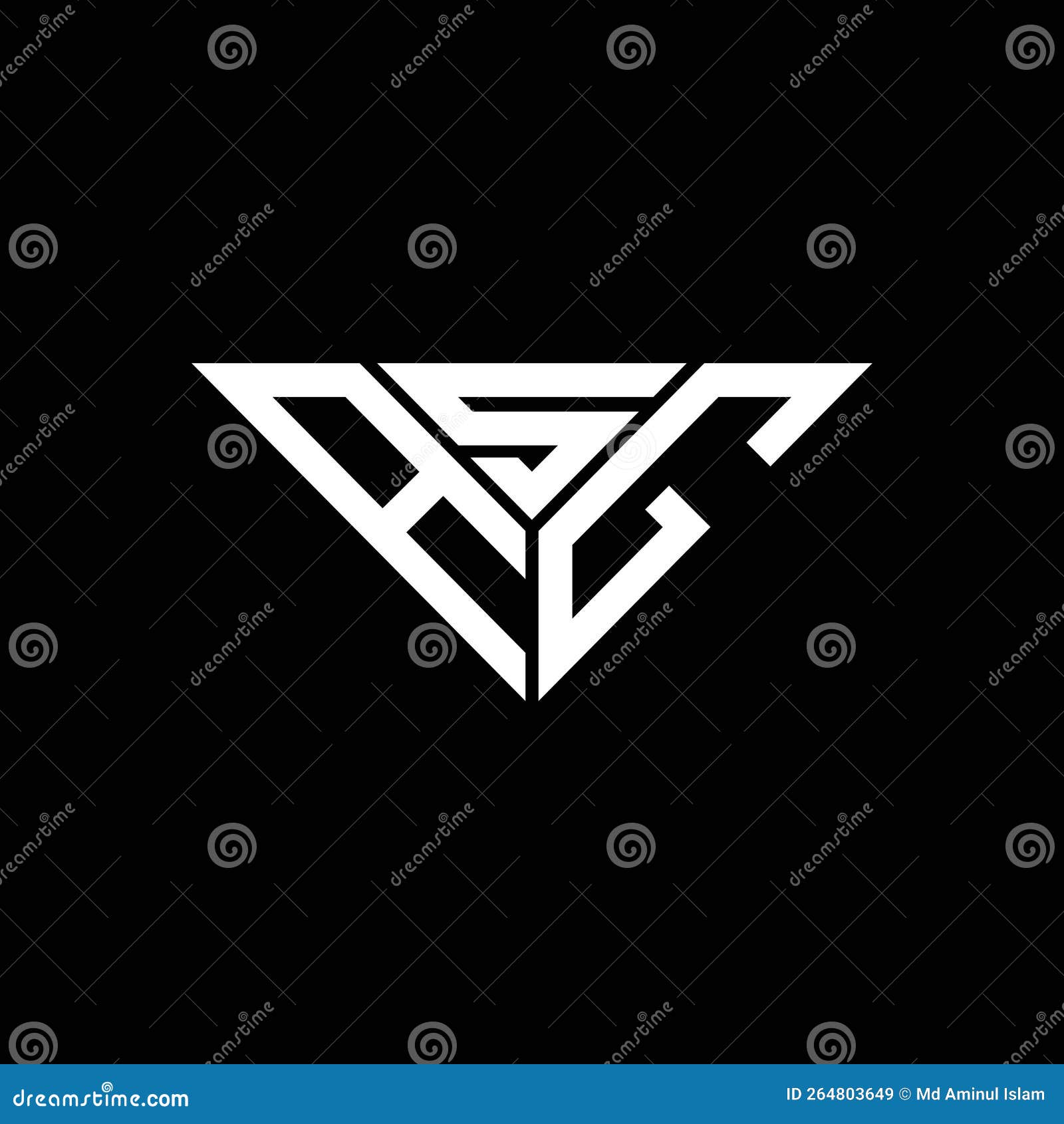 ASG Letter Logo Creative Design with Vector Graphic, Stock Vector ...