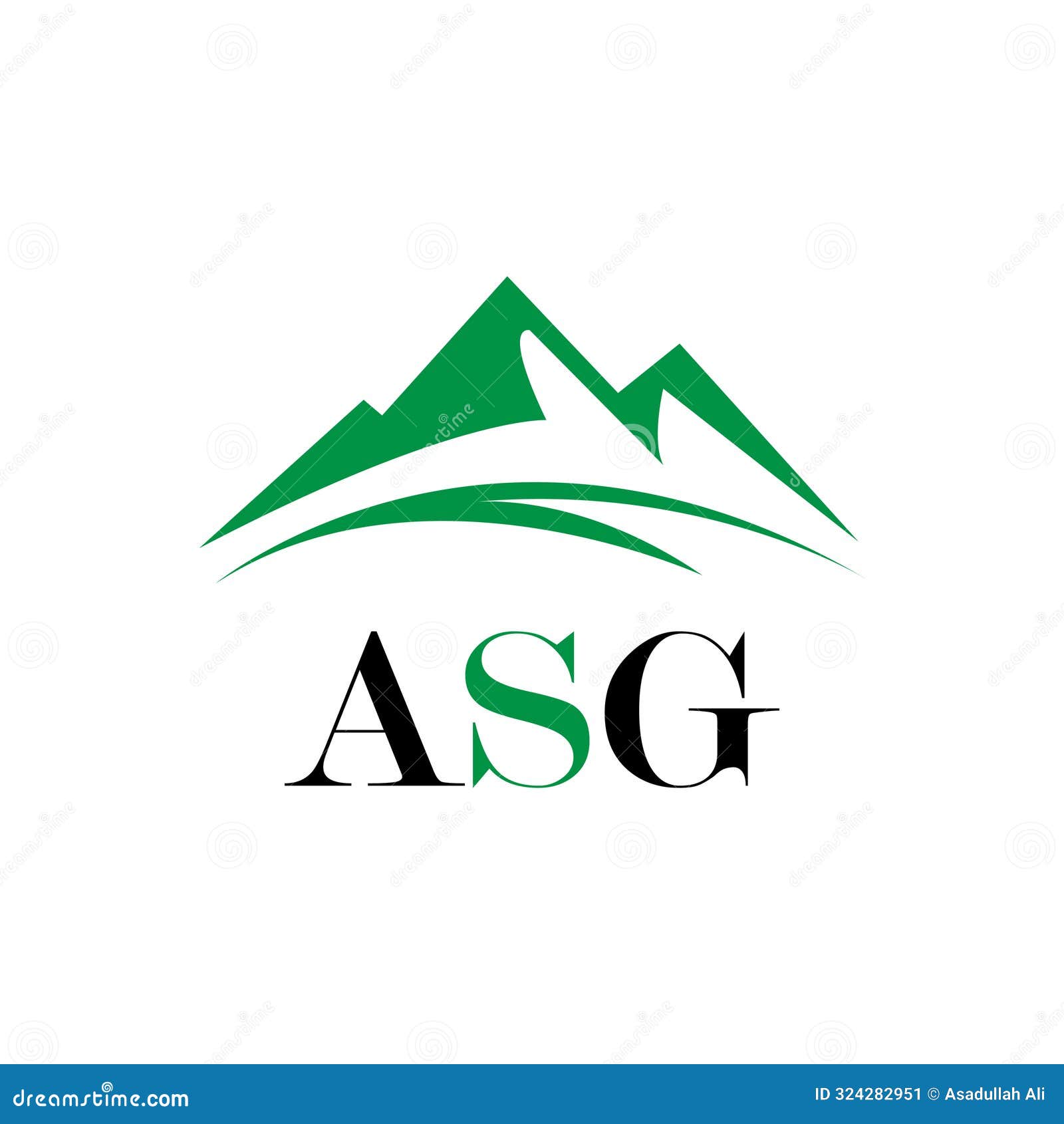 ASG Letter Logo Design on White Background. Creative Modern ASG Letter ...