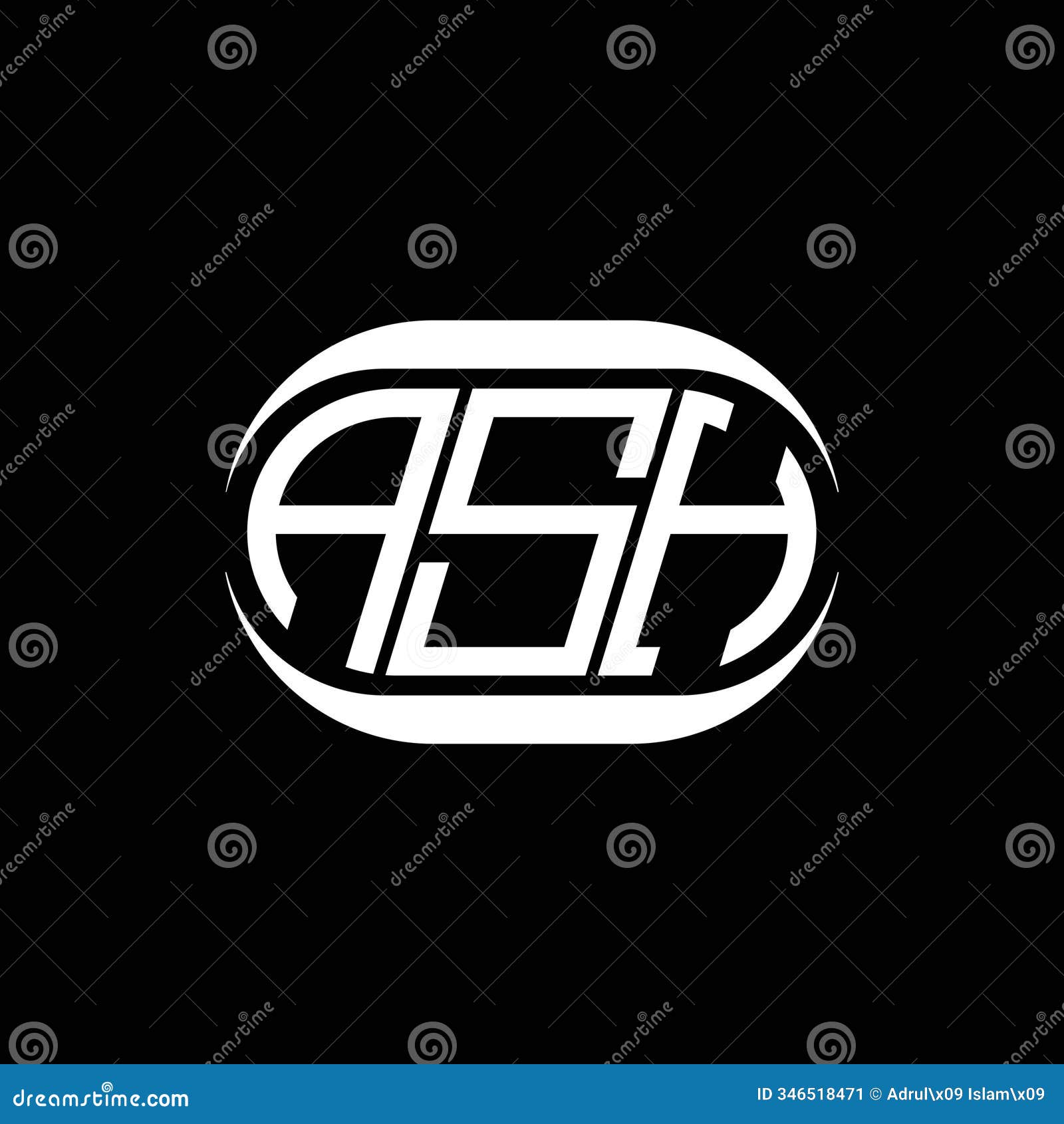 ASH Abstract Monogram Logo Design. ASH Monogram Unique Modern Flat ...