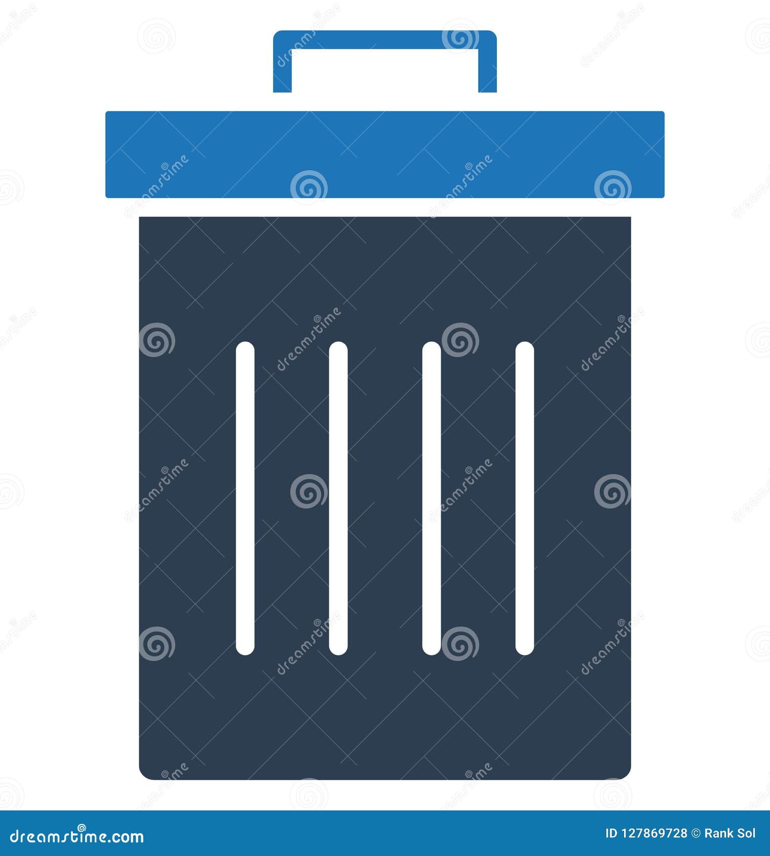 Ash Bin, Dustbin Isolated Vector Icon Can Be Easily Modified or Edit ...
