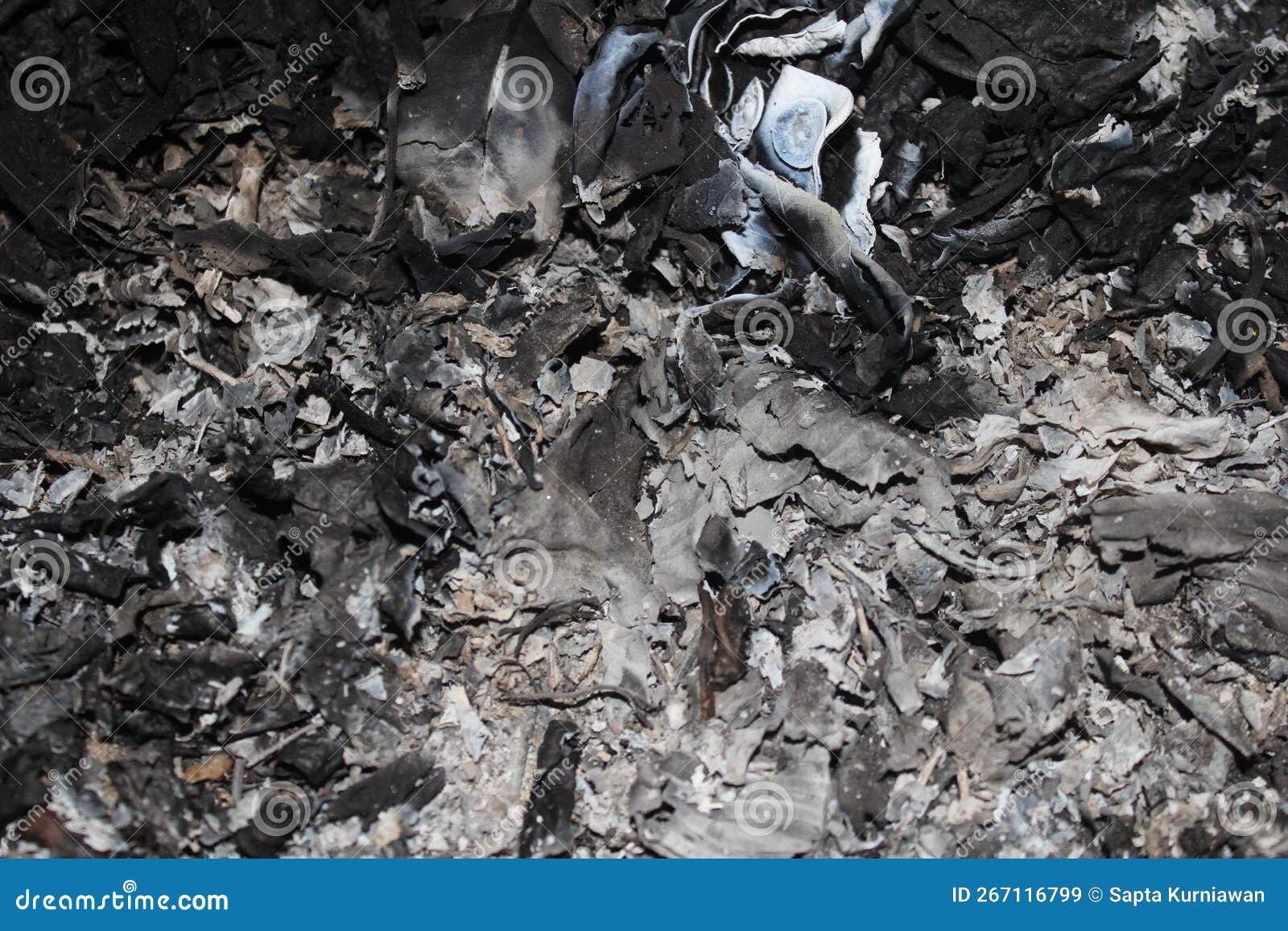 Ash from Burning Garbage, Photographed at Night Stock Image - Image of ...