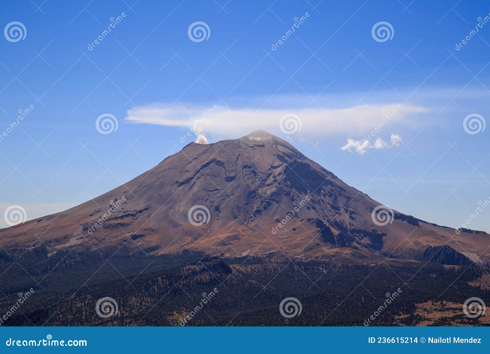 Ash Cloud Above Active Volcano Stock Photo - Image of travel, cloud ...