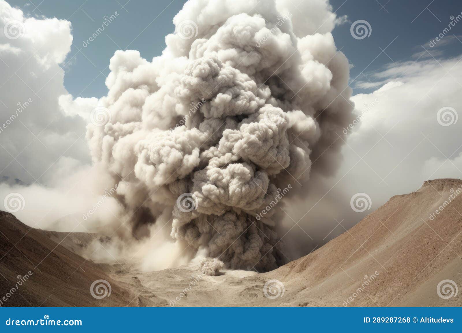 Ash Clouds Billowing Out of Volcanic Vent Stock Photo - Image of clouds ...