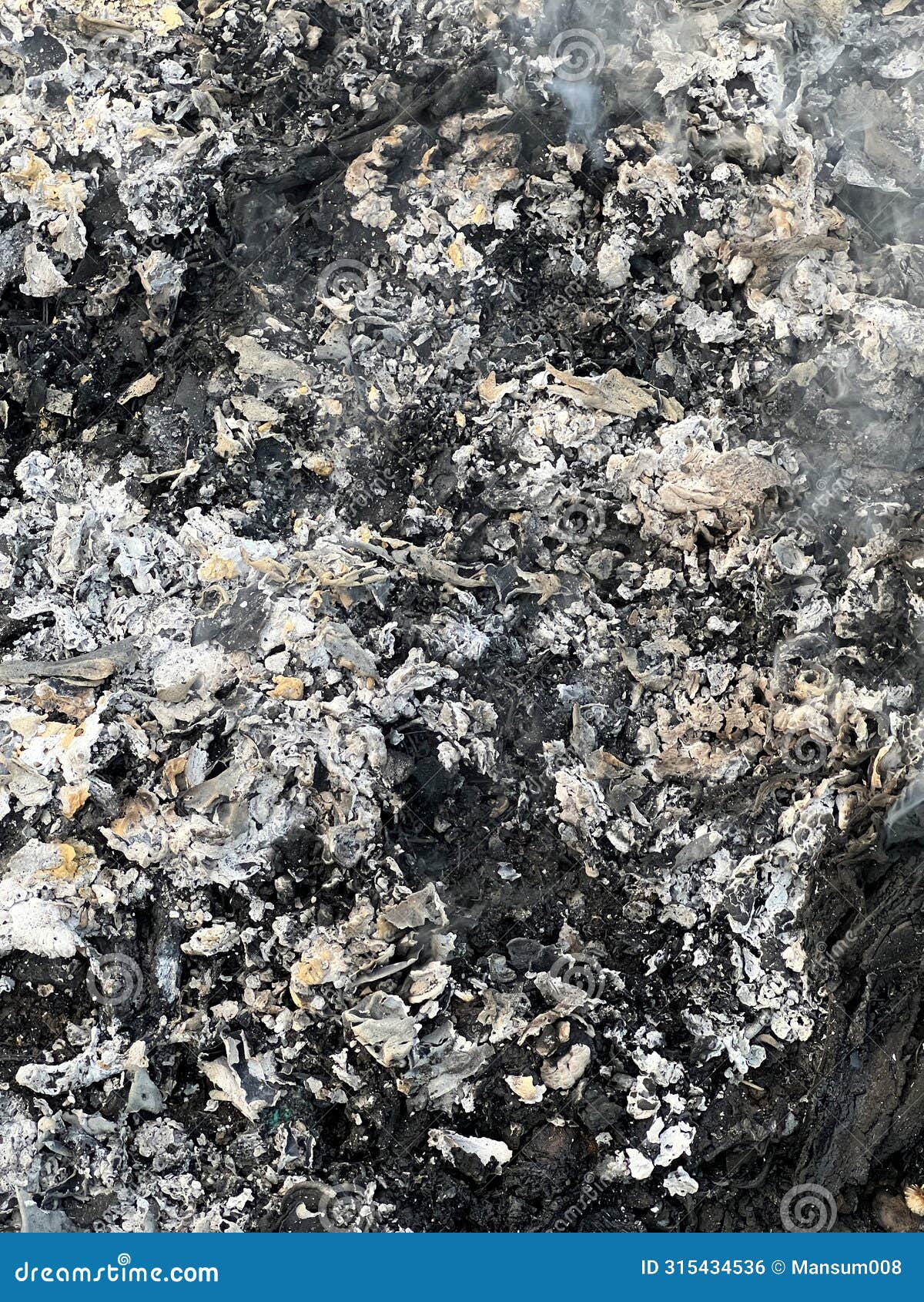 Ash and coal in the fire stock photo. Image of rubbish - 315434536