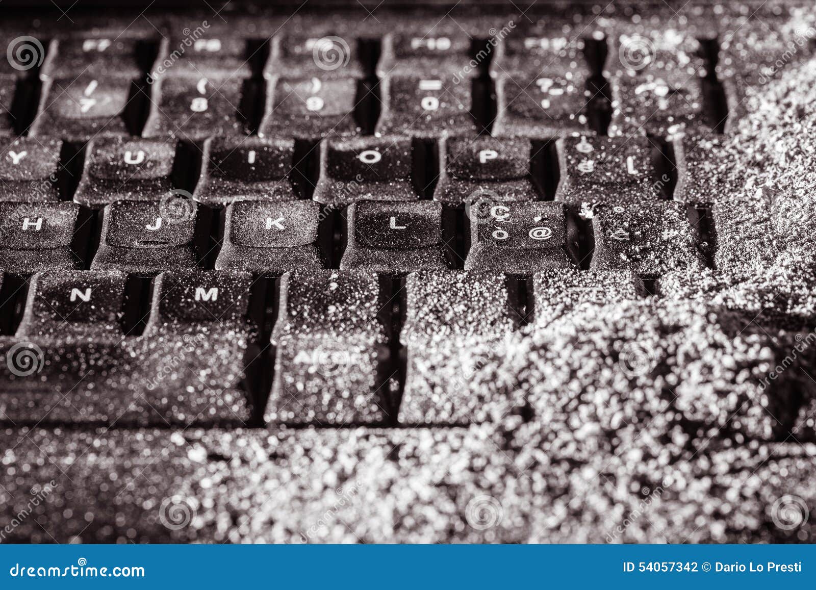 Ash covered keyboard stock photo. Image of keyboard, equipment - 54057342