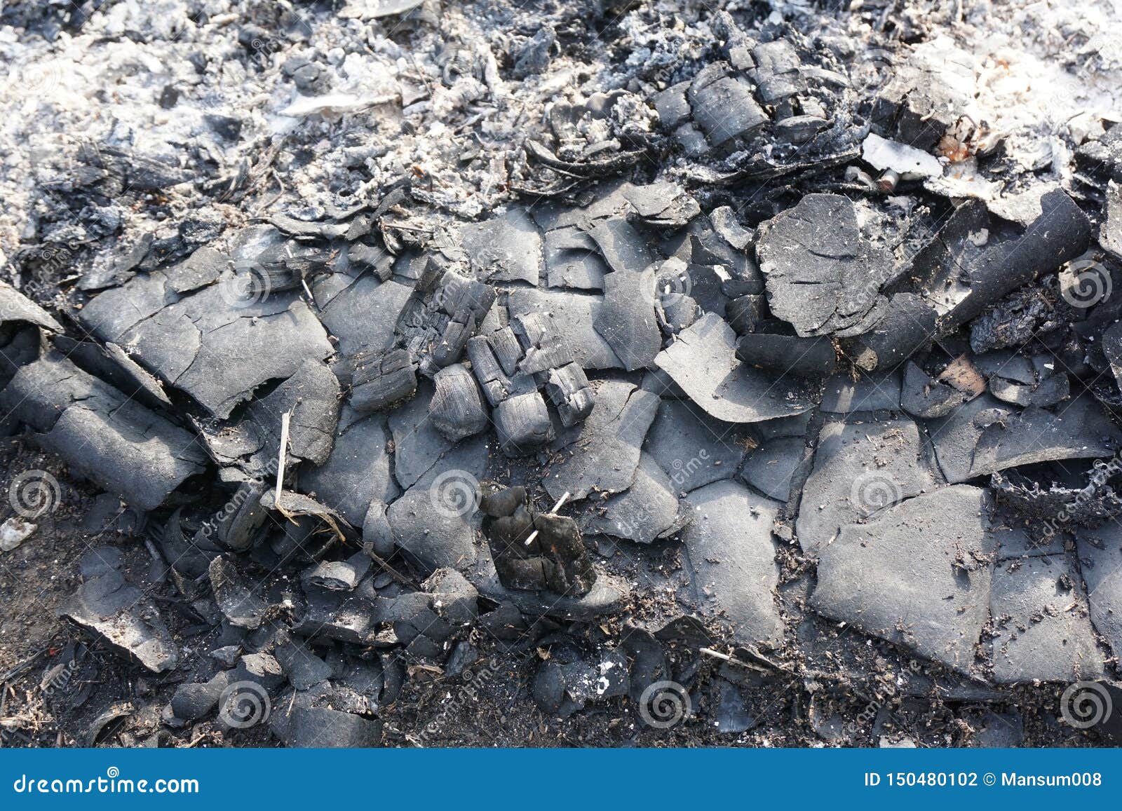 Ash on the ground stock photo. Image of flame, ashes - 150480102