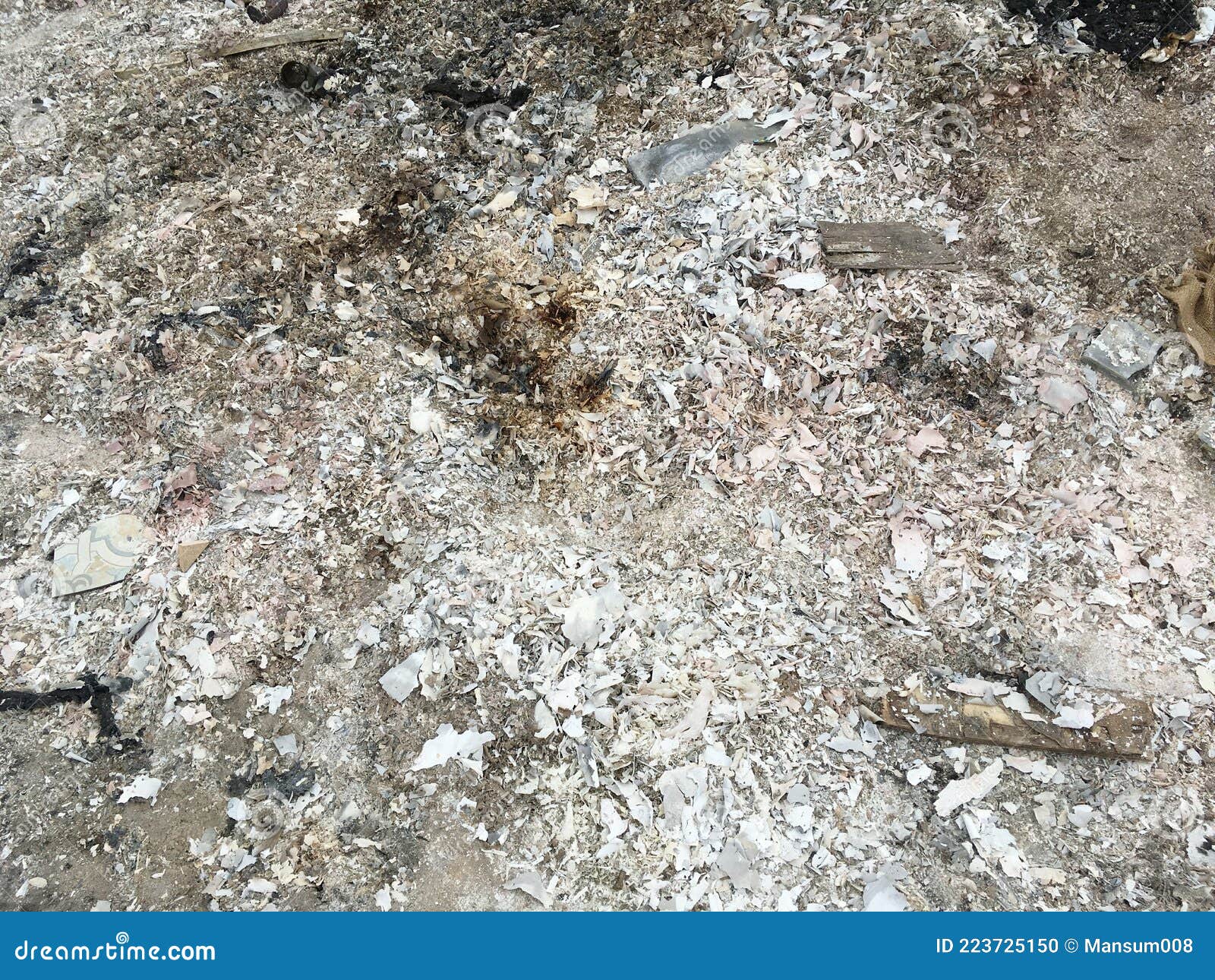 Ash on the ground stock photo. Image of fire, natural - 223725150