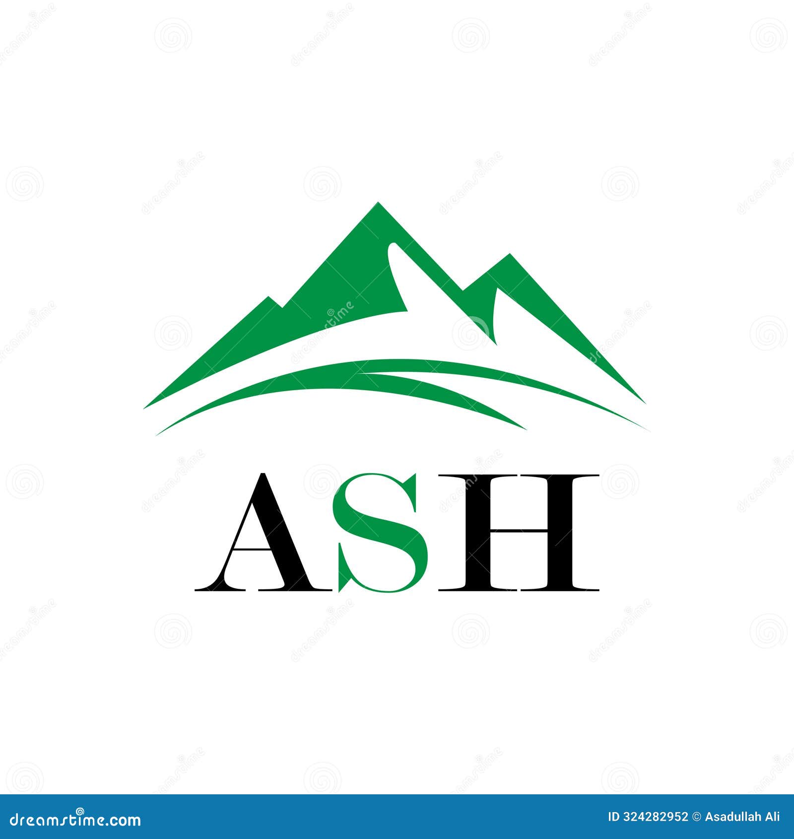 ASH Letter Logo Design on White Background. Creative Modern ASH Letter ...