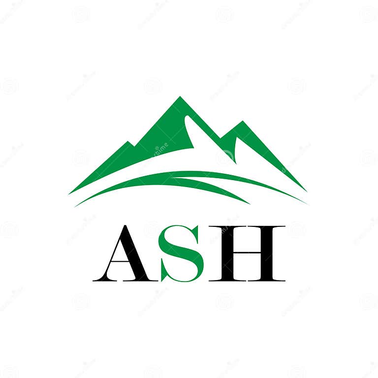 ASH Letter Logo Design on White Background. Creative Modern ASH Letter ...