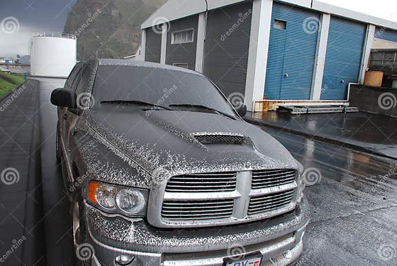 Ash rain stock image. Image of dirt, eyjafjallajokull - 23334055