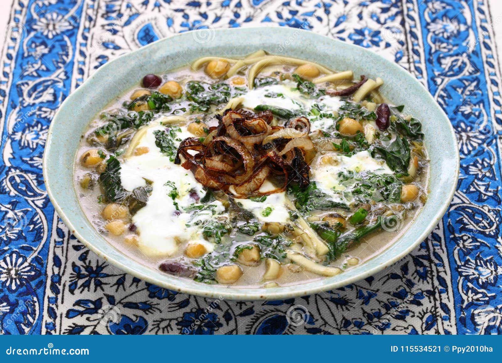 Ash Reshteh, Persian Noodle Soup Stock Image - Image of middle, meal ...