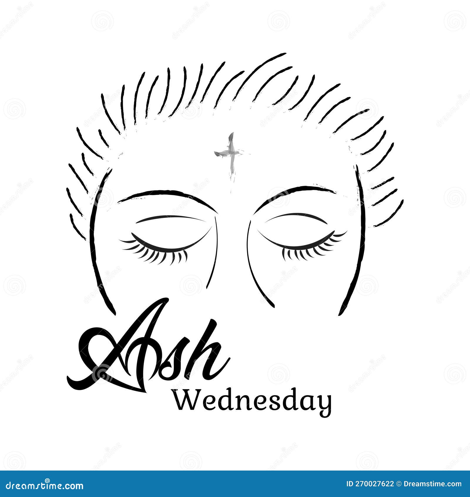 Ash Wednesday Cross Vector Art Stock Vector - Illustration of holy ...