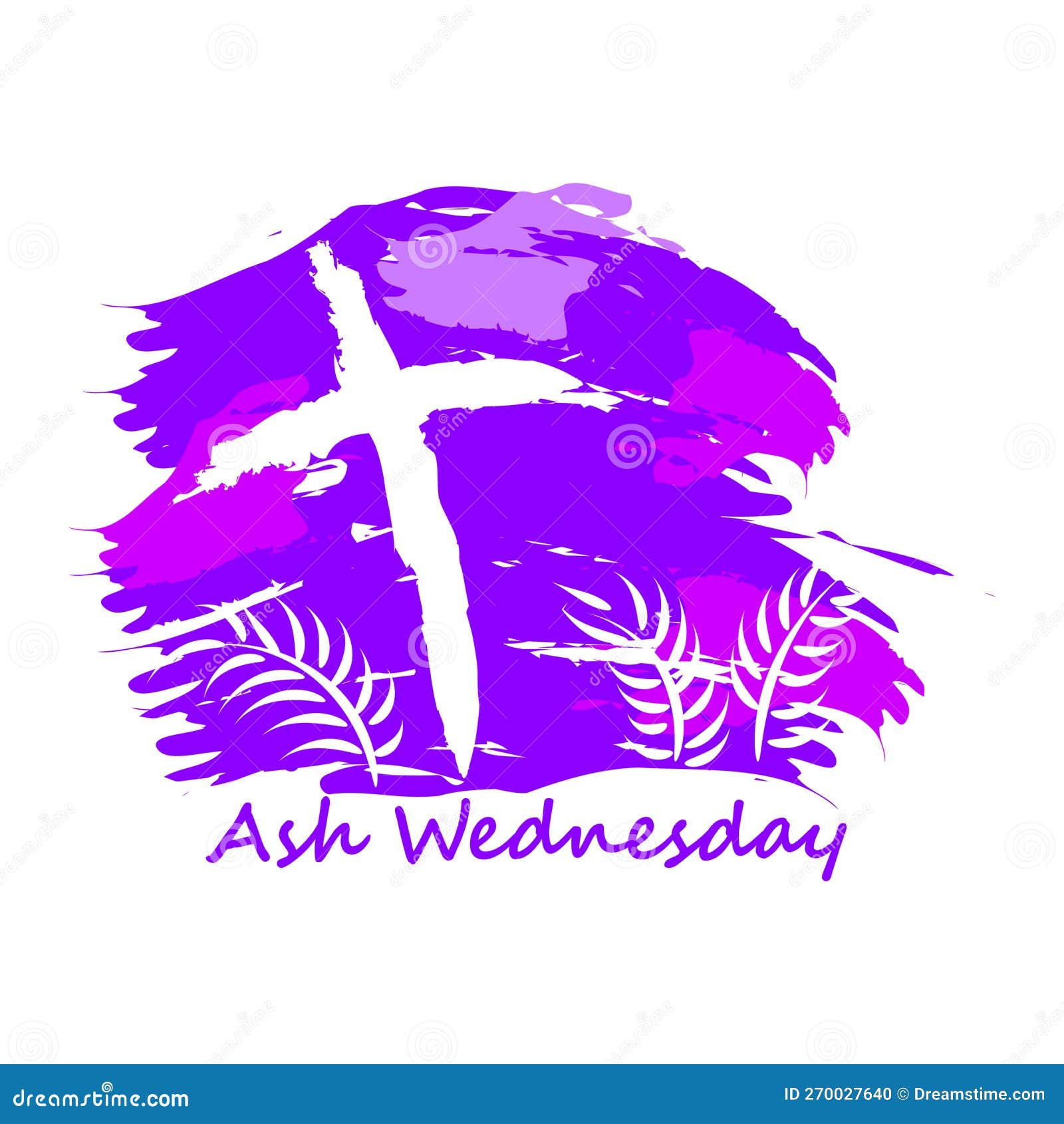 Ash Wednesday Cross Marked With Ash On White Background - Christian ...