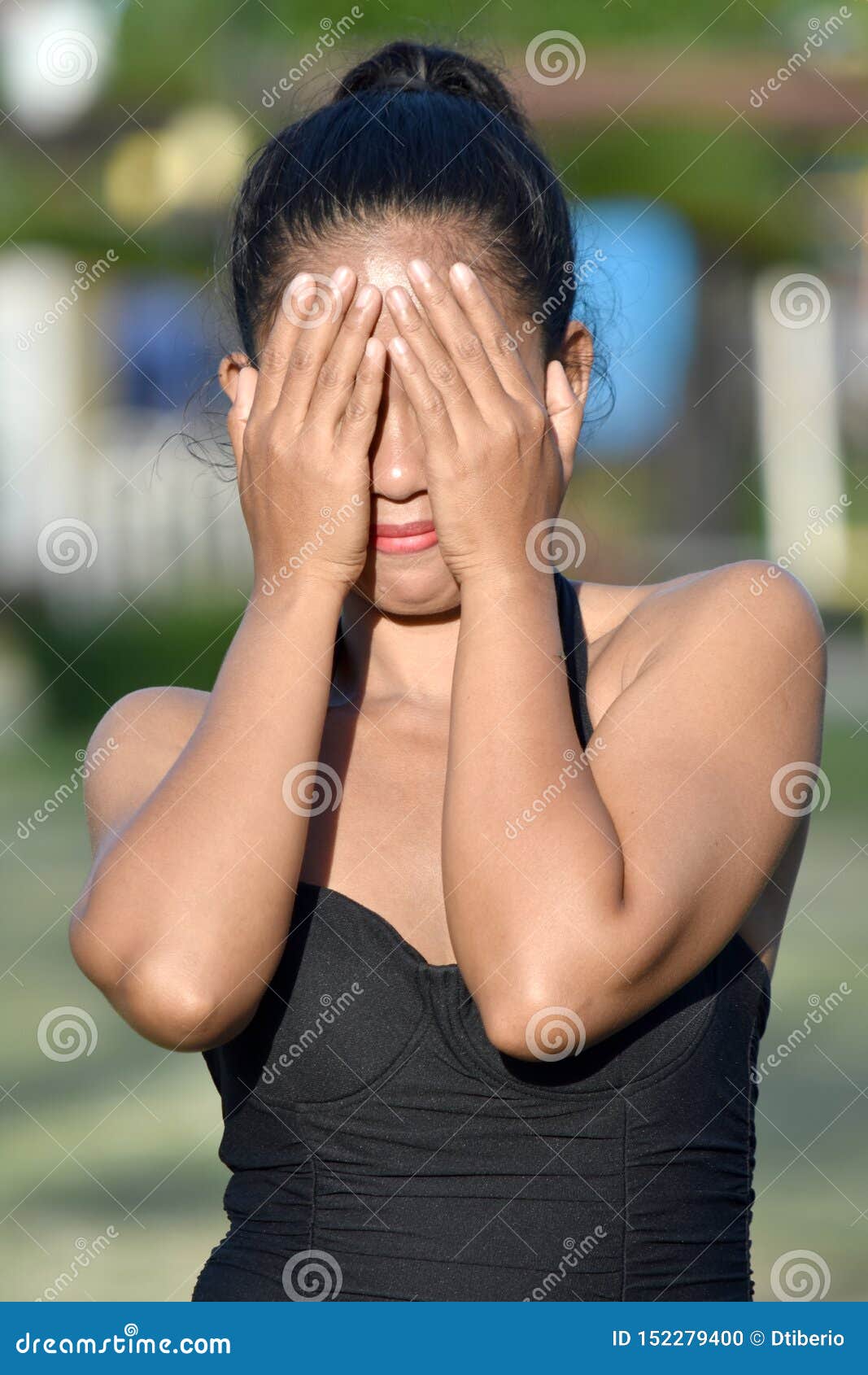 An Ashamed Beautiful Person Stock Photo - Image of shameful, shame ...