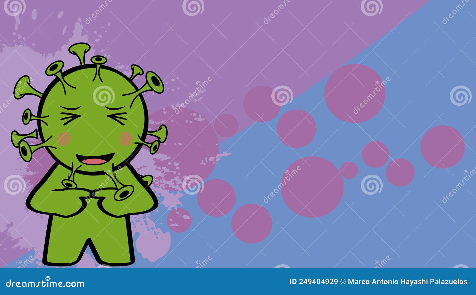 Ashamed Covid Character Cartoon Expression Poster Stock Vector ...