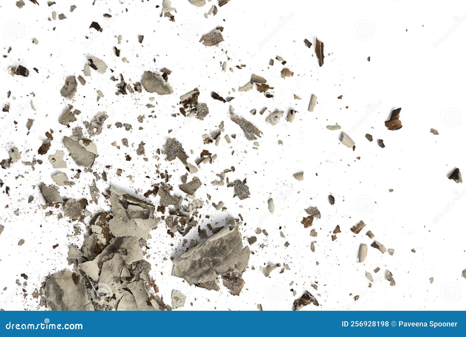 Ashes from Burning Paper on White. Charred Paper Scraps Stock Photo ...