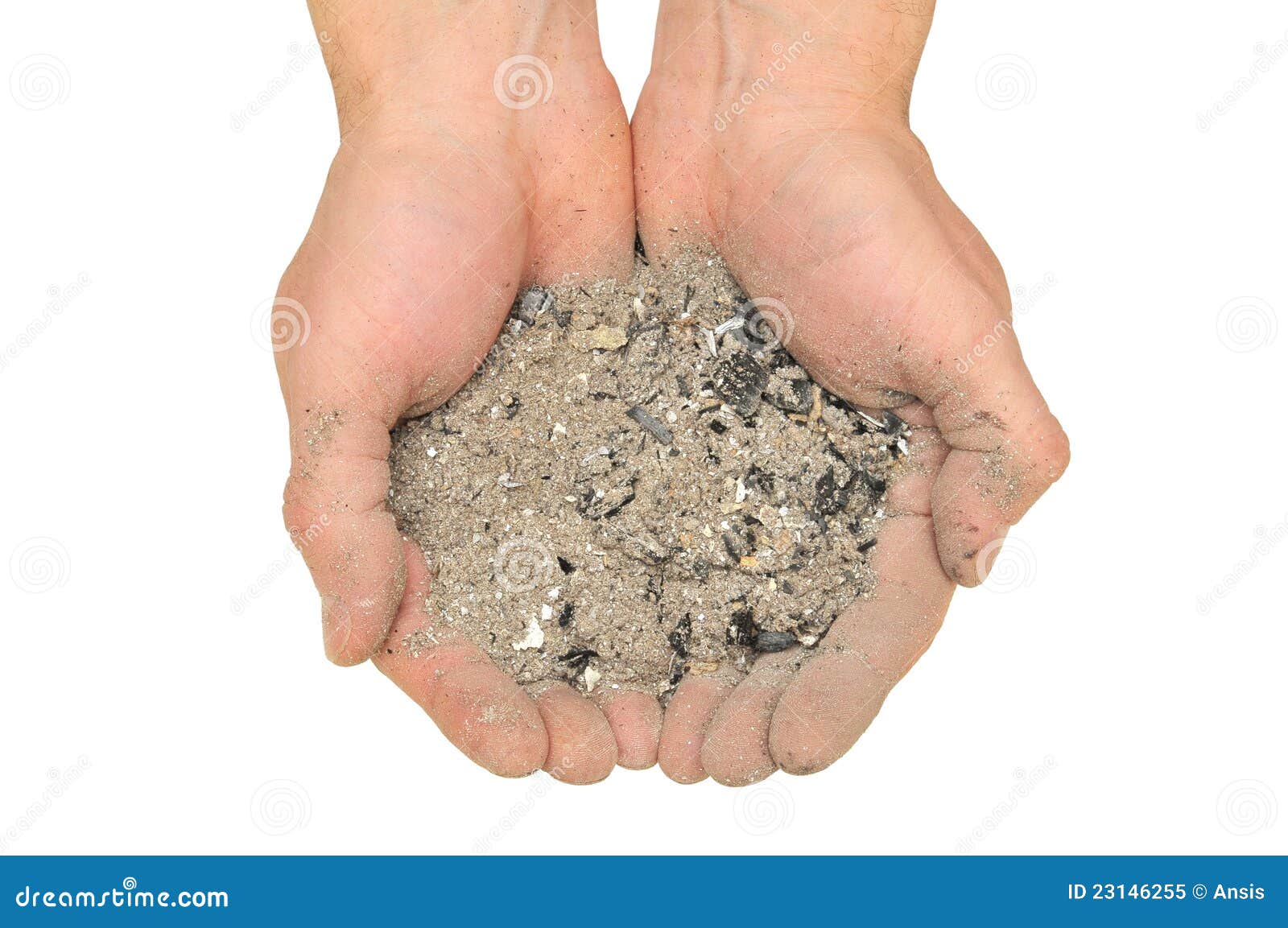Ashes in hand stock image. Image of cremate, damage, hand - 23146255