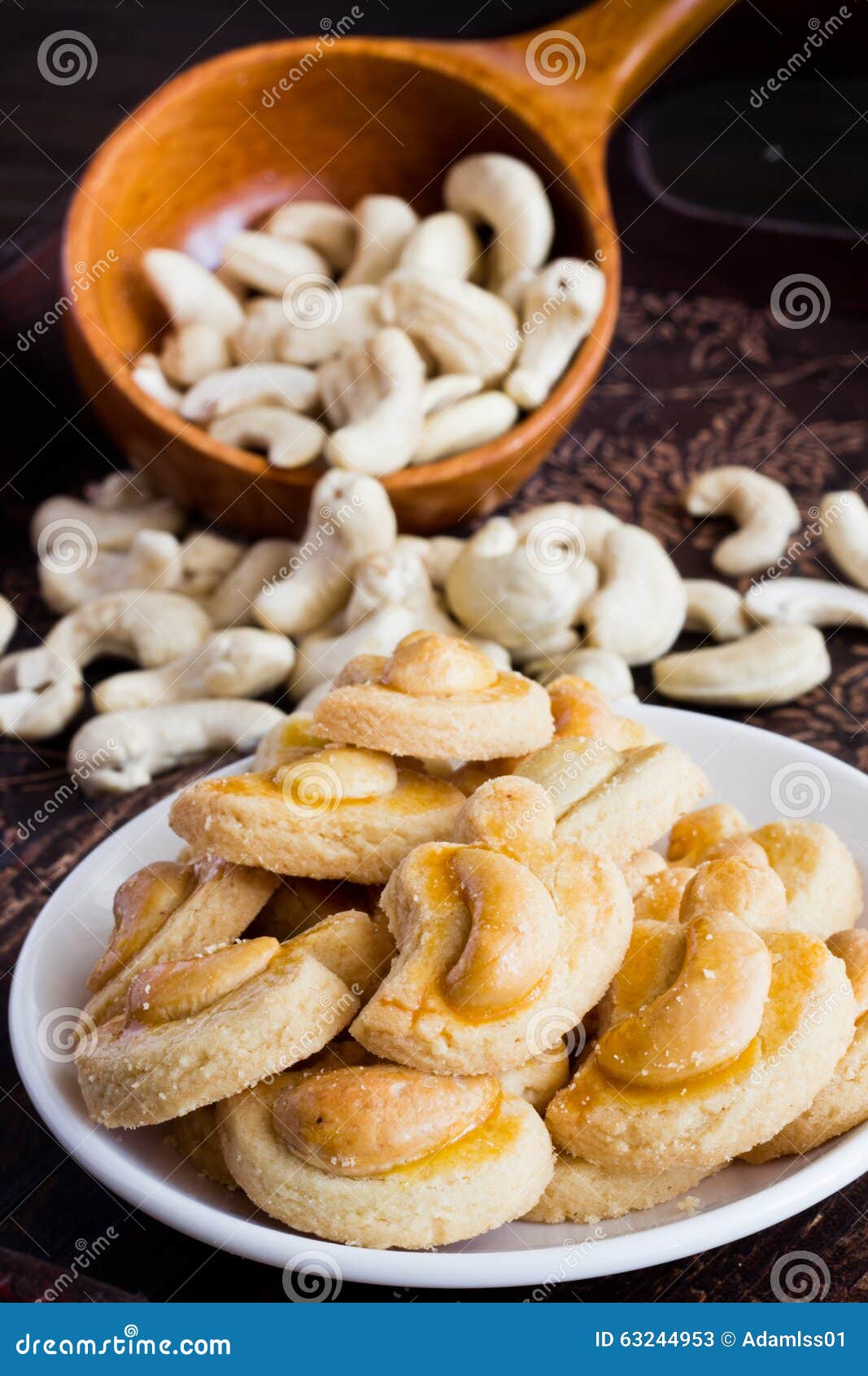 Ashew nut cookies stock image. Image of sugar, dark, cool - 63244953