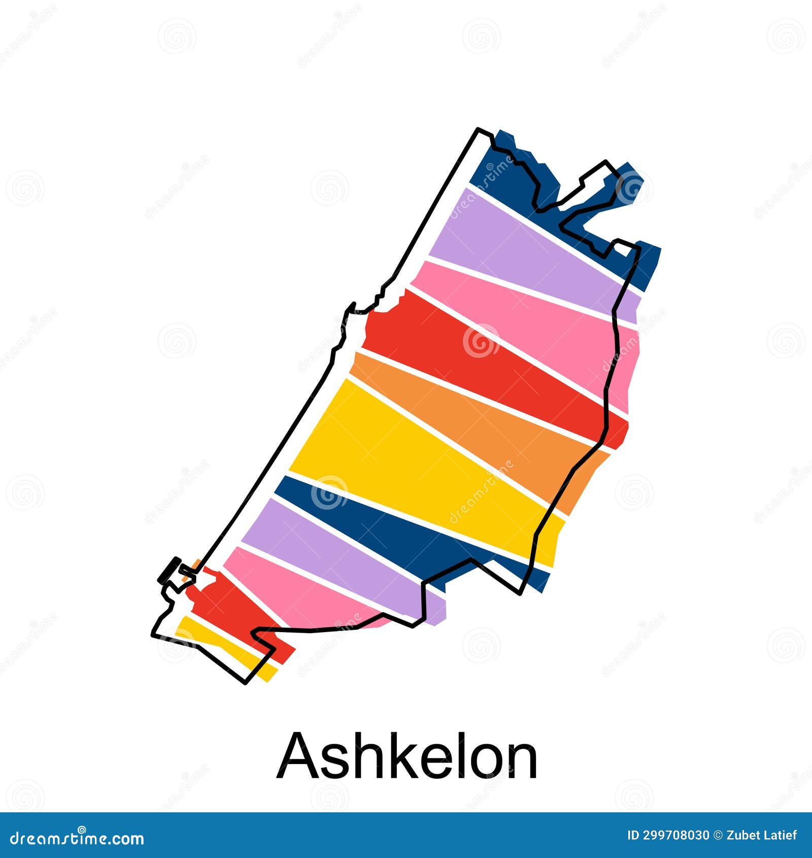 Ashkelon Map Territory Icon. Israel Map Vector Icon for Web Design ...