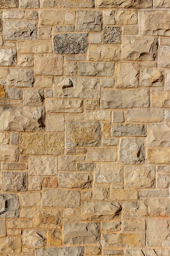 Ashlar Pattern Natural Limestone Block Wall Texture Background Stock ...