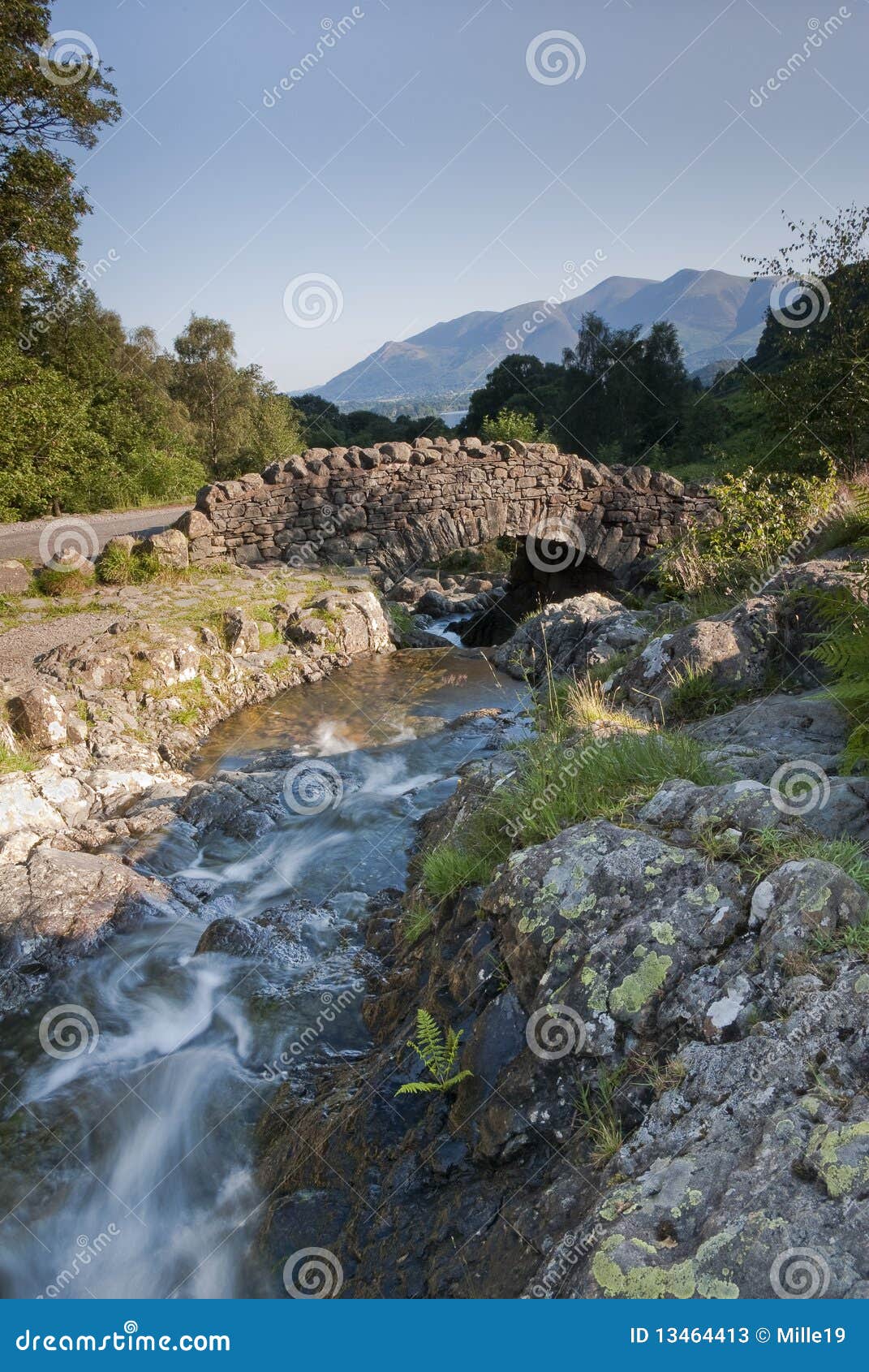 Ashness Bridge in the English Lake District Stock Image - Image of ...