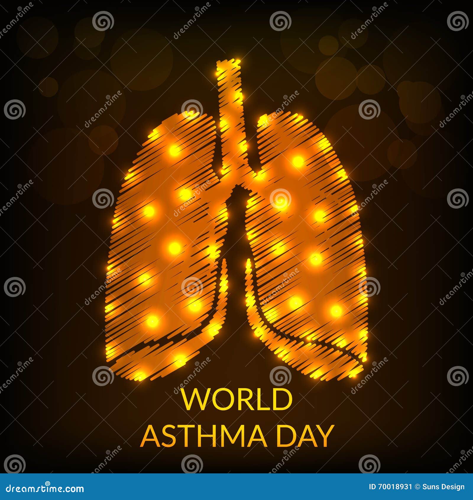 Ashtma day stock illustration. Illustration of asthmatic - 70018931