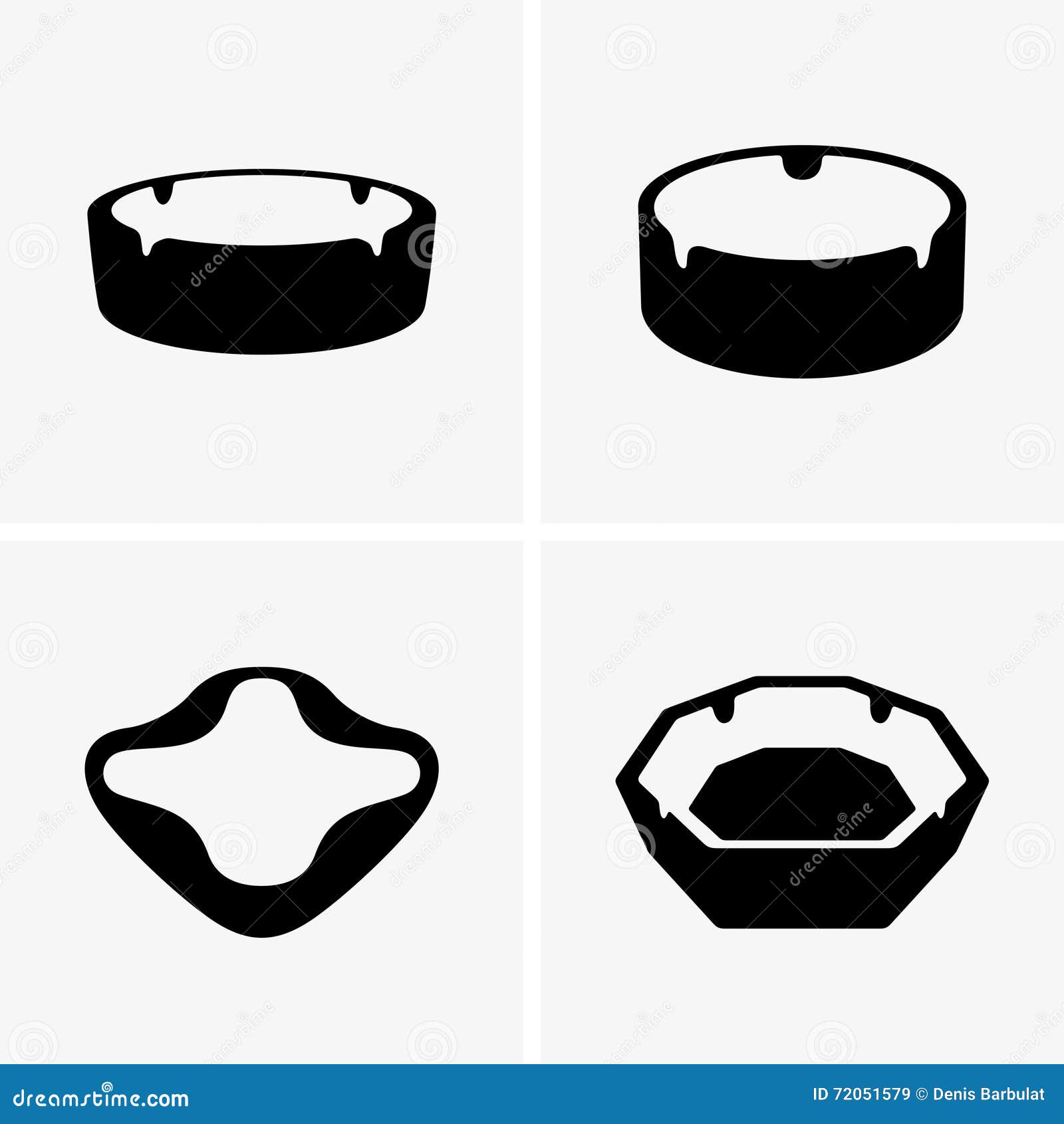 Ashtray stock vector. Illustration of pictogram, tray - 72051579