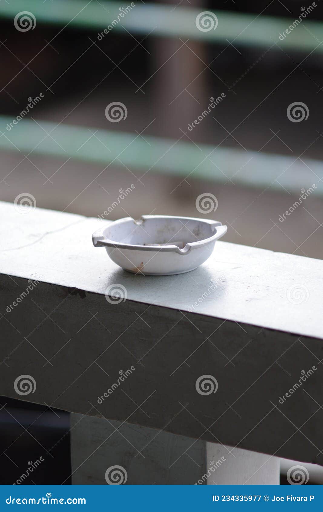 Ashtray on the Balcony Railing Stock Image - Image of railing, balcony ...