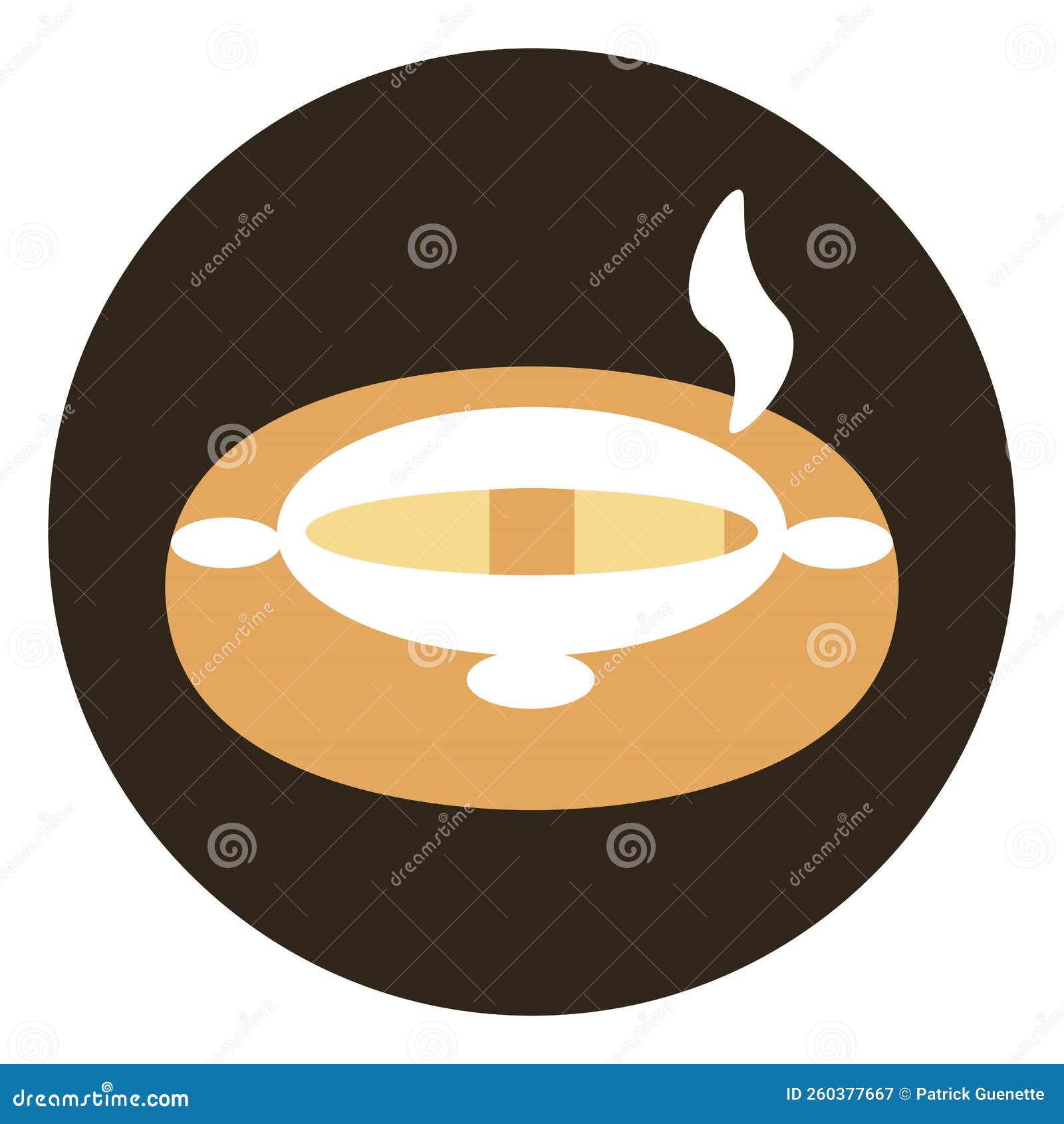 Ashtray and cigar, icon stock vector. Illustration of addiction - 260377667