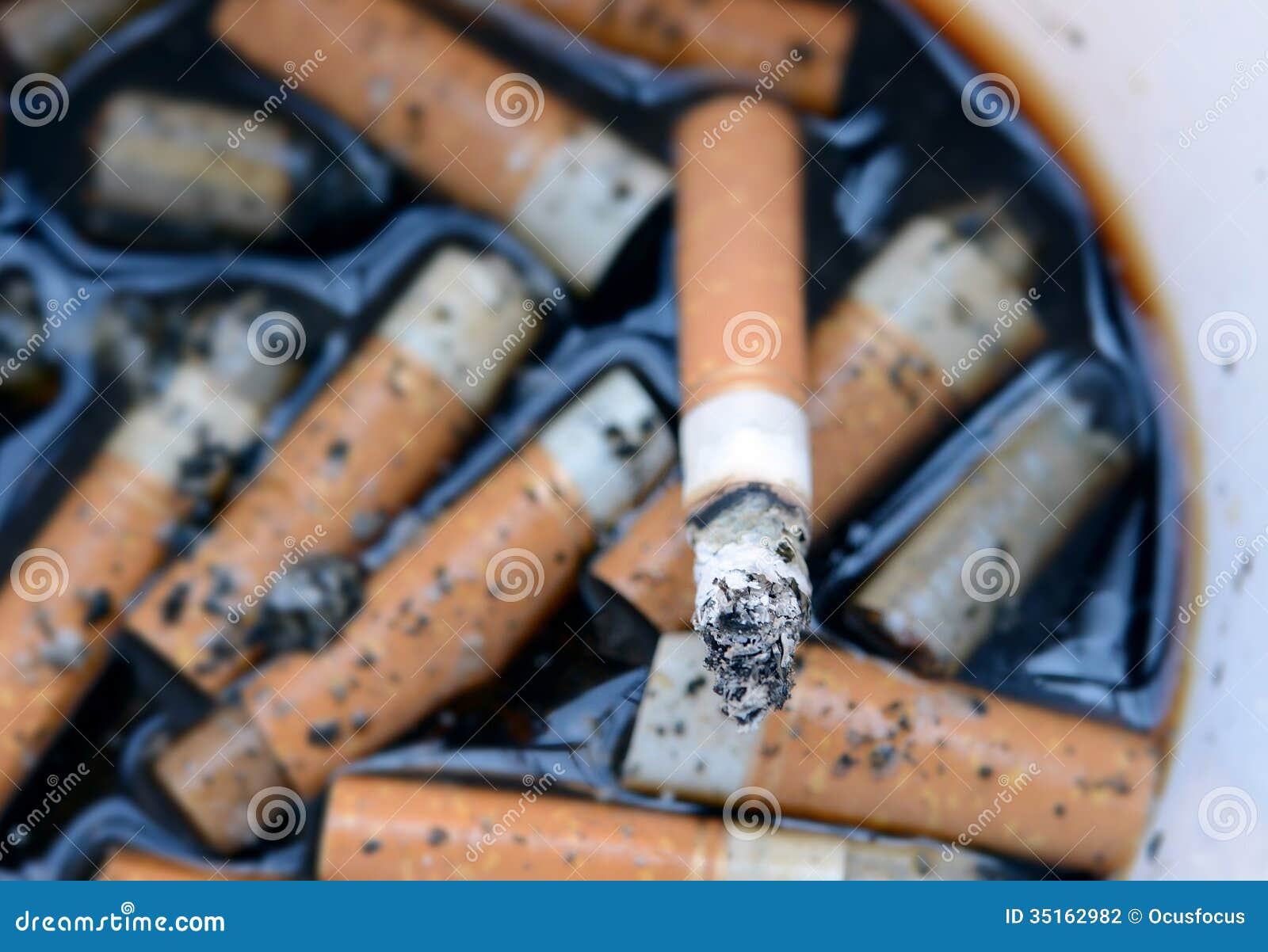 Ashtray Full of Cigarettes Burnt Butts Stock Photo - Image of ...