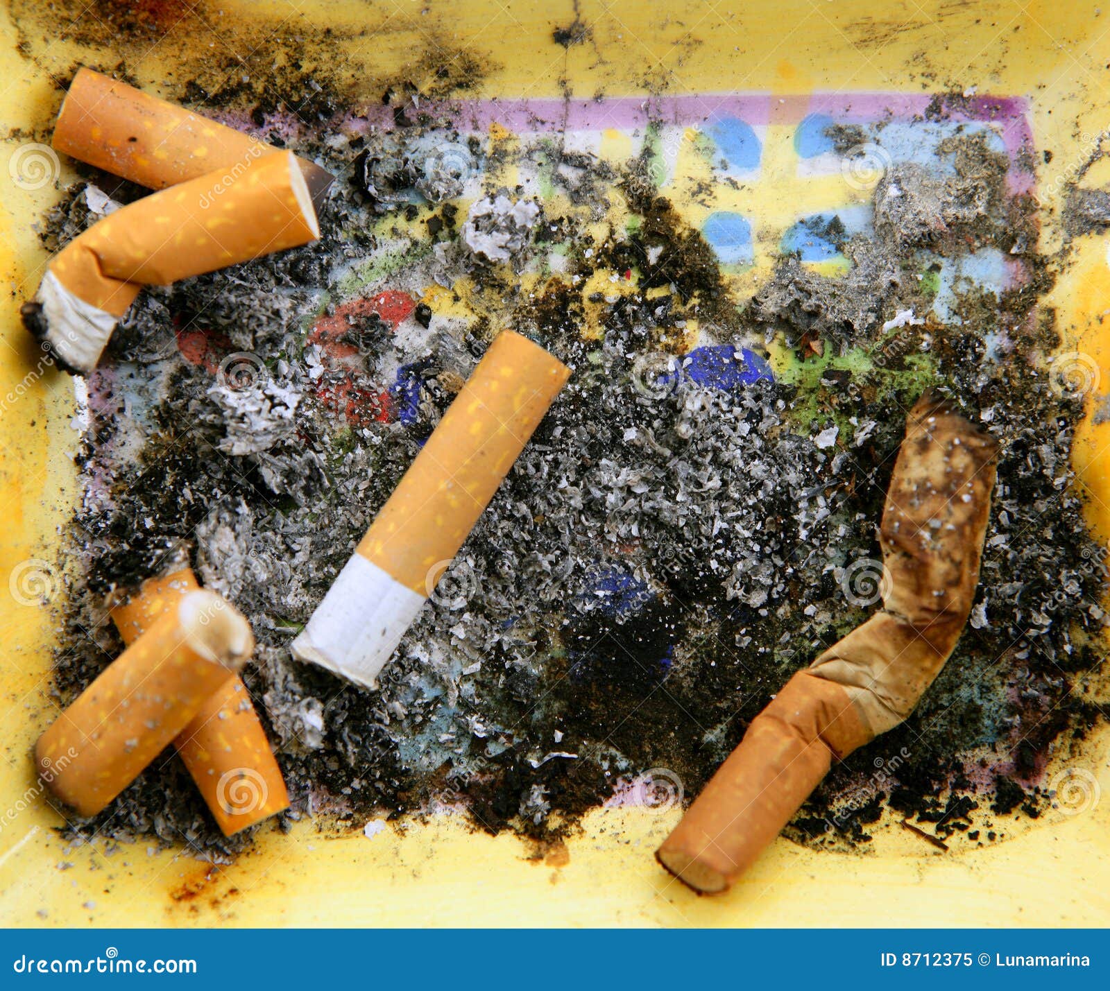 Ashtray Full of Cigarettes. Dirty Tobacco Texture Stock Image - Image ...