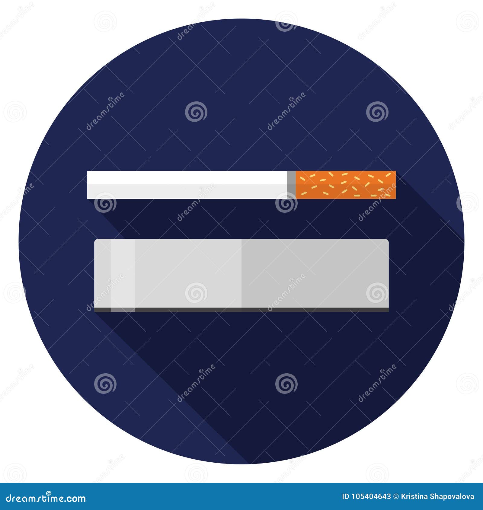 Ashtray Icon in Flat Design. Stock Illustration - Illustration of issues, closeup: 105404643