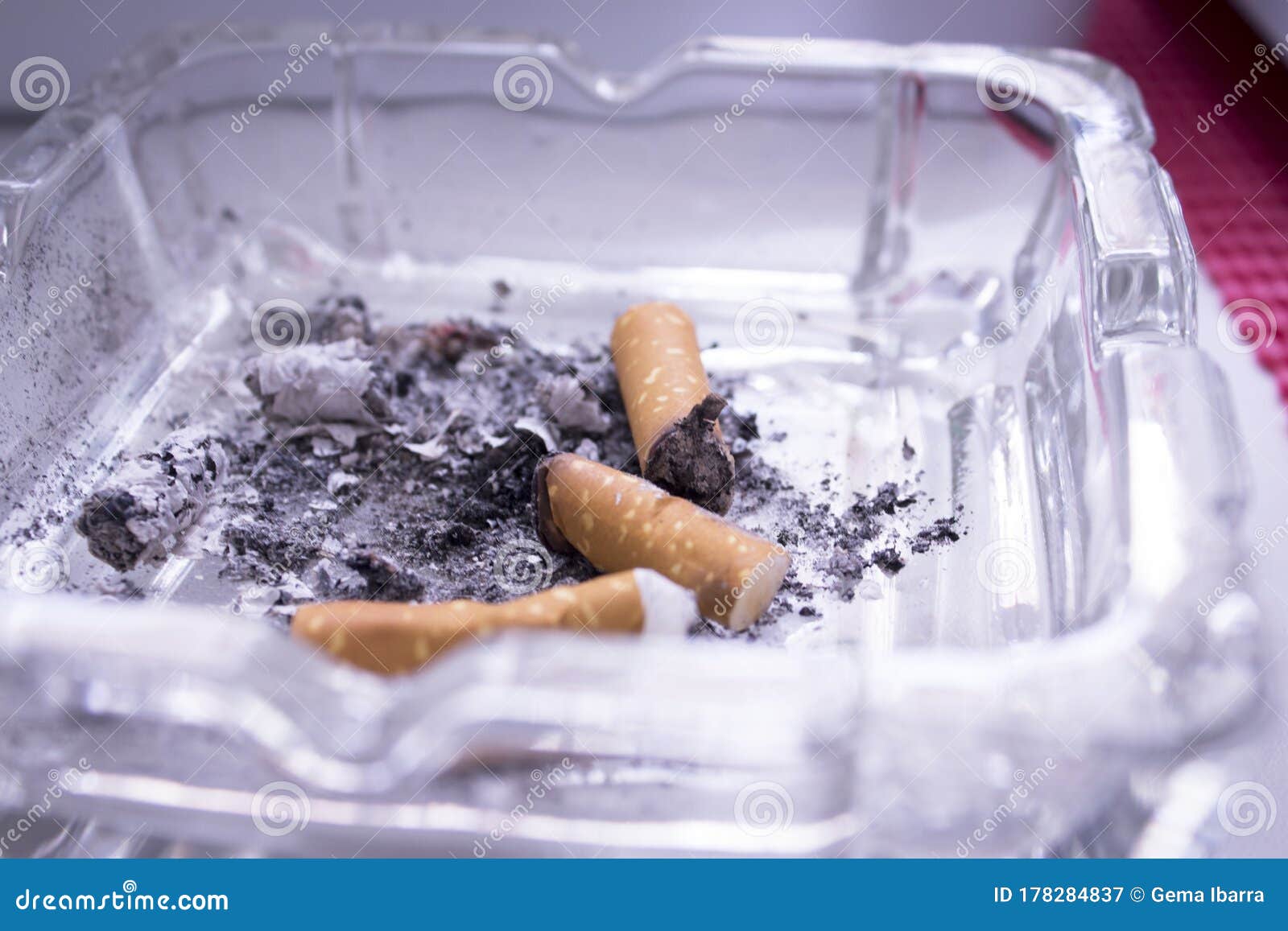 Ashtray with Several Cigarettes Consumed and Extinguished Stock Image ...