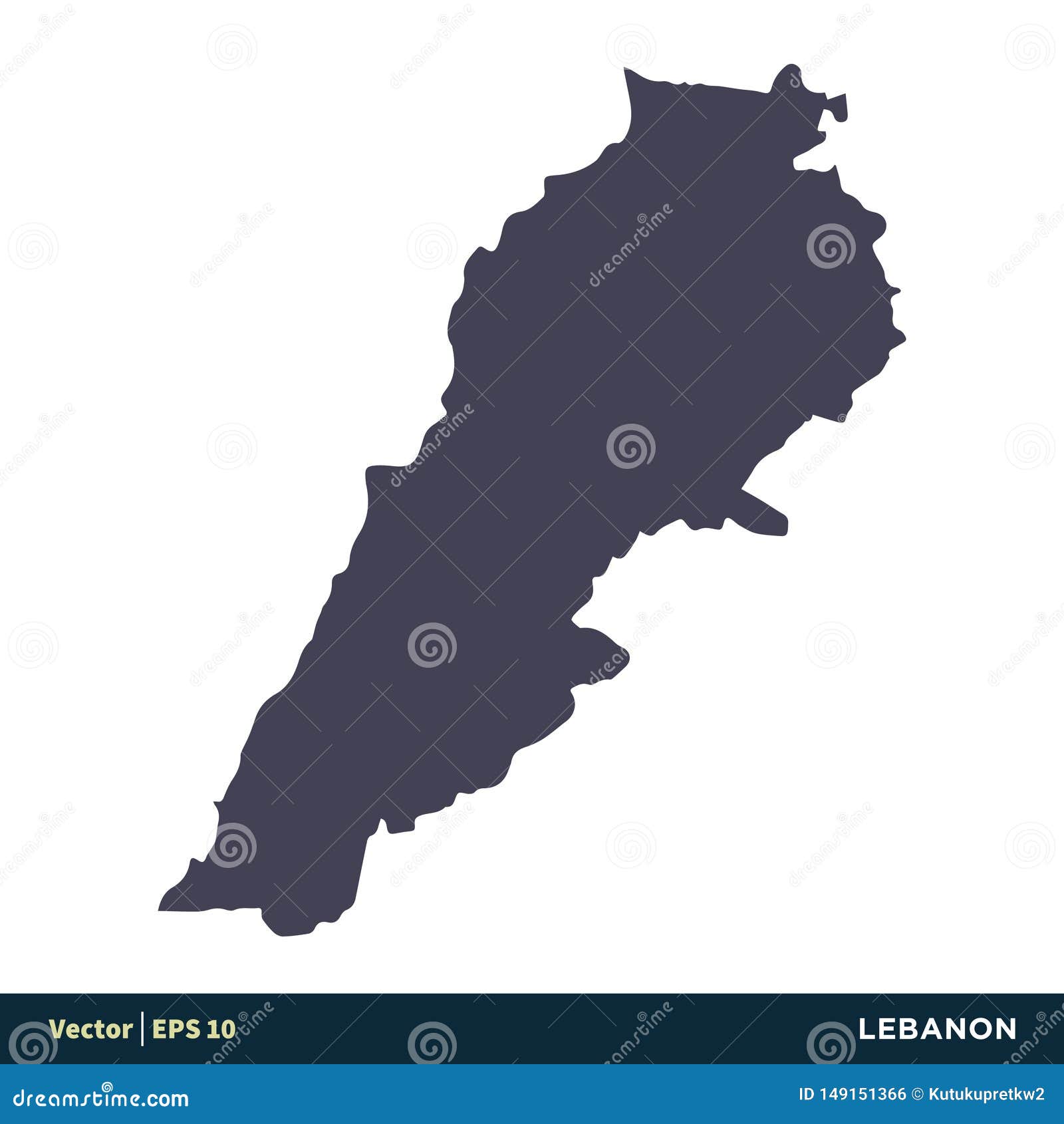 Lebanon - Asia Countries Map Icon Vector Logo Template Illustration ...