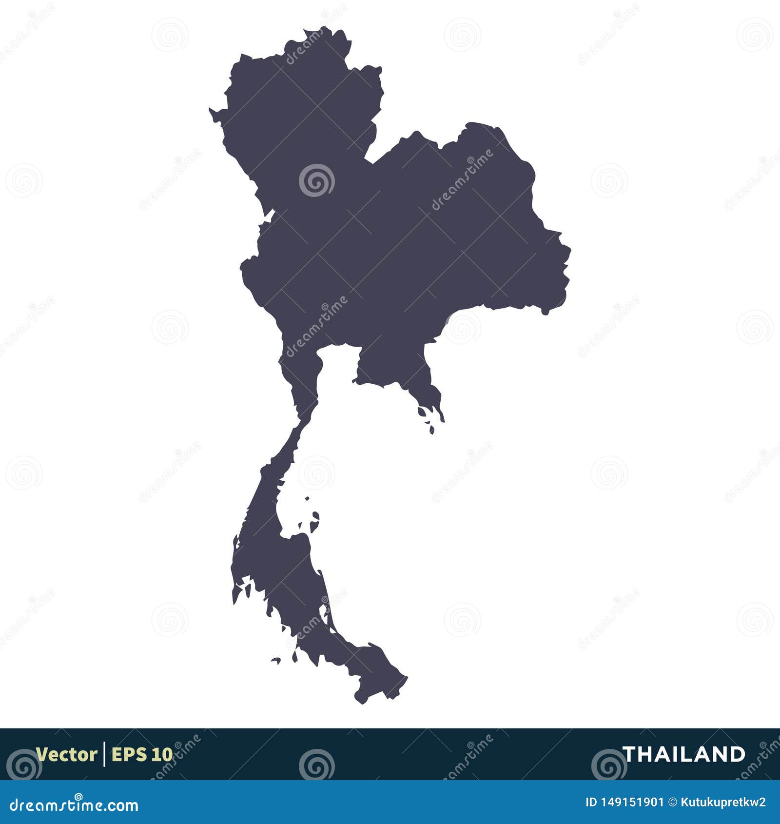 Thailand - Asia Countries Map Icon Vector Logo Template Illustration ...