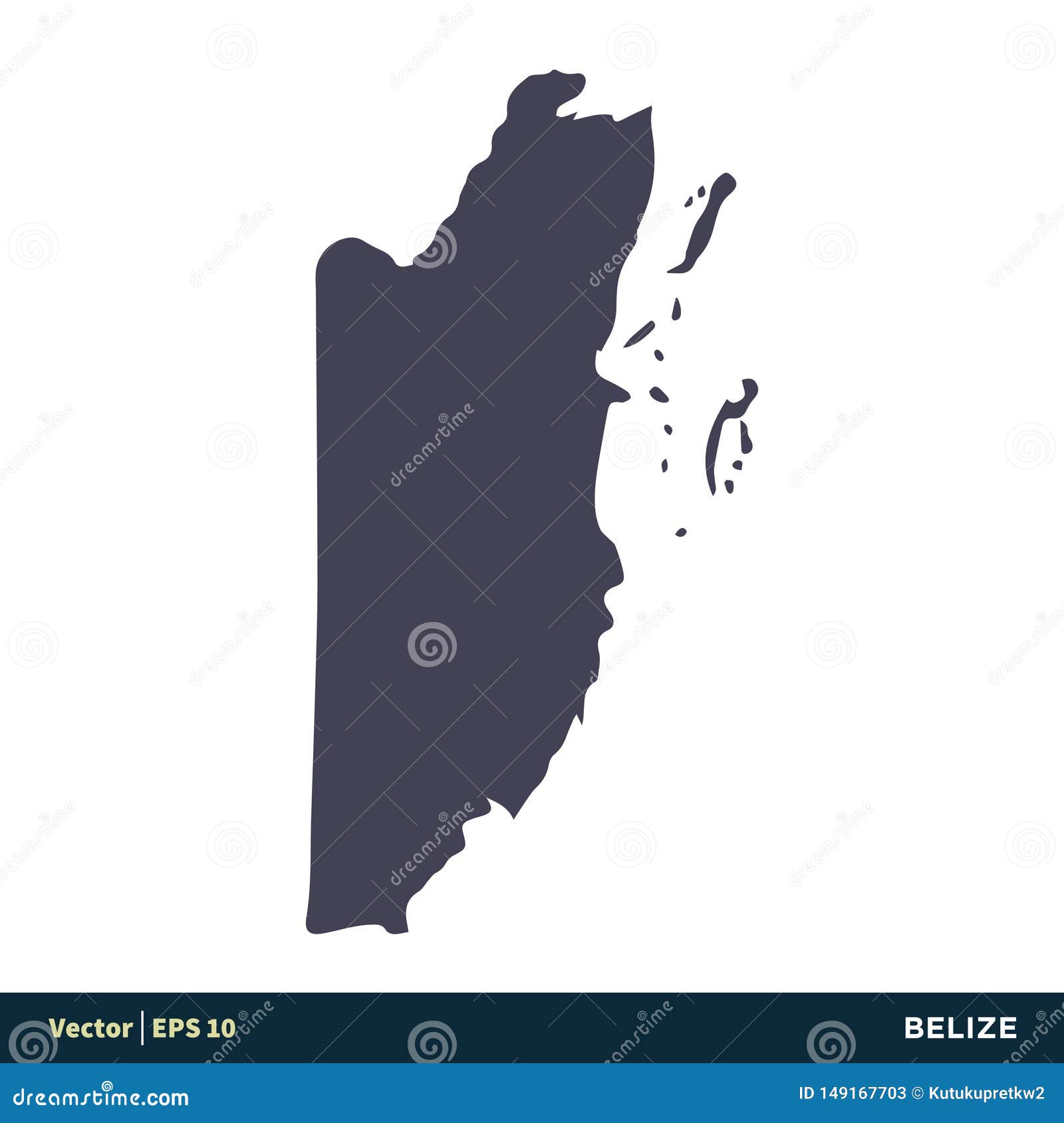 Belize Map In America Zoom Version, Icons Showing Belize Location And ...