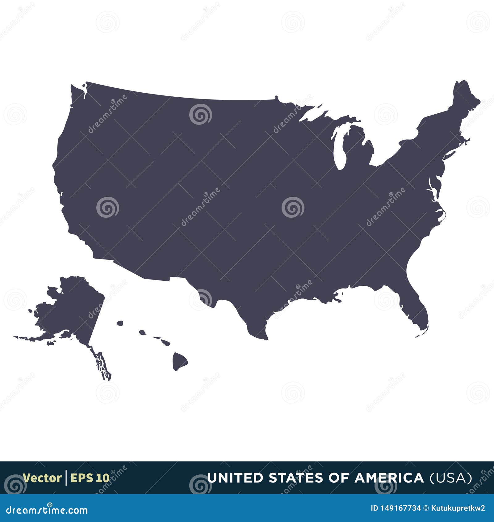 United States of America USA - North America Countries Map Icon Vector ...
