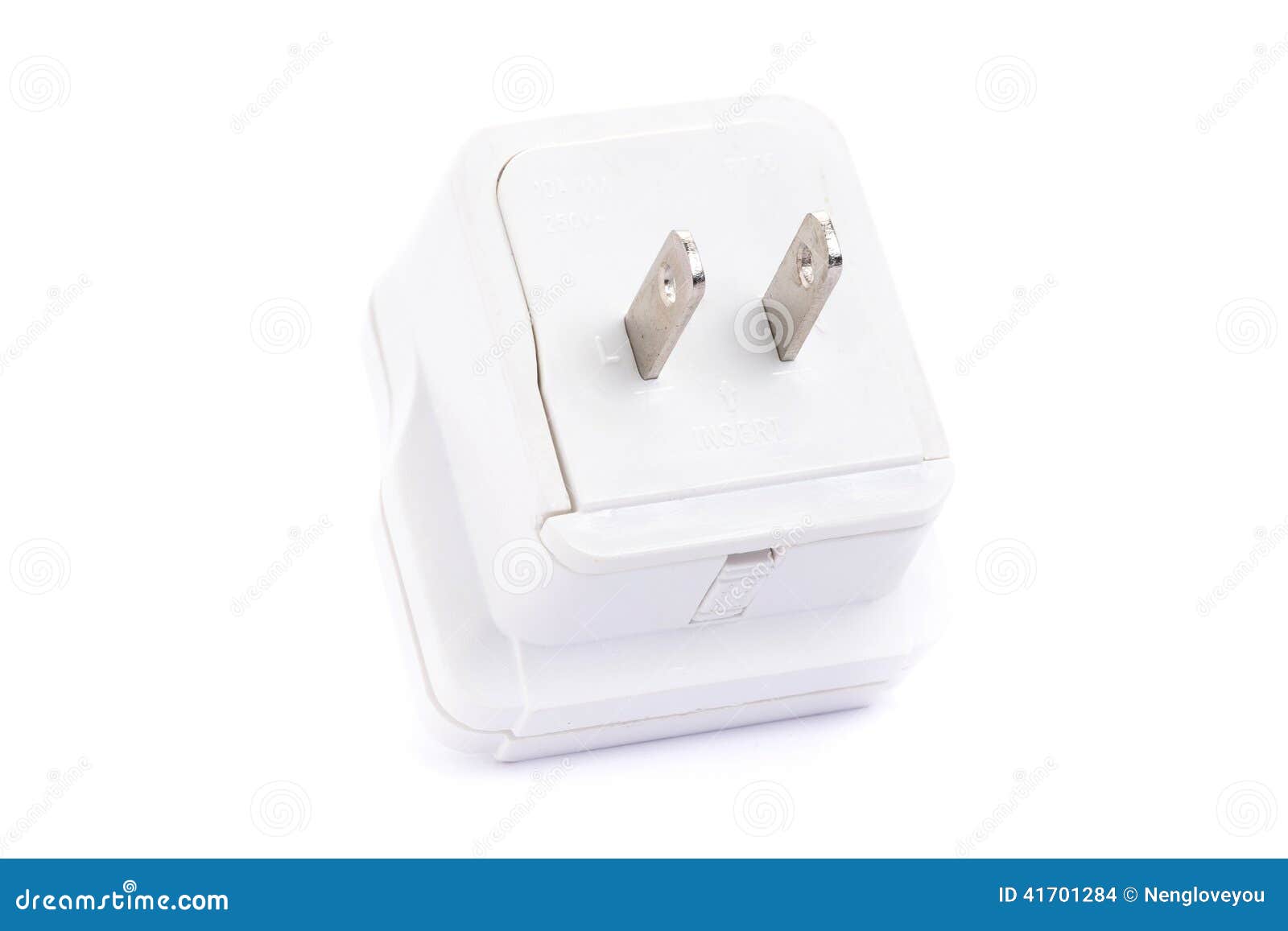 Asia adapter plug stock photo. Image of metal, electric - 41701284