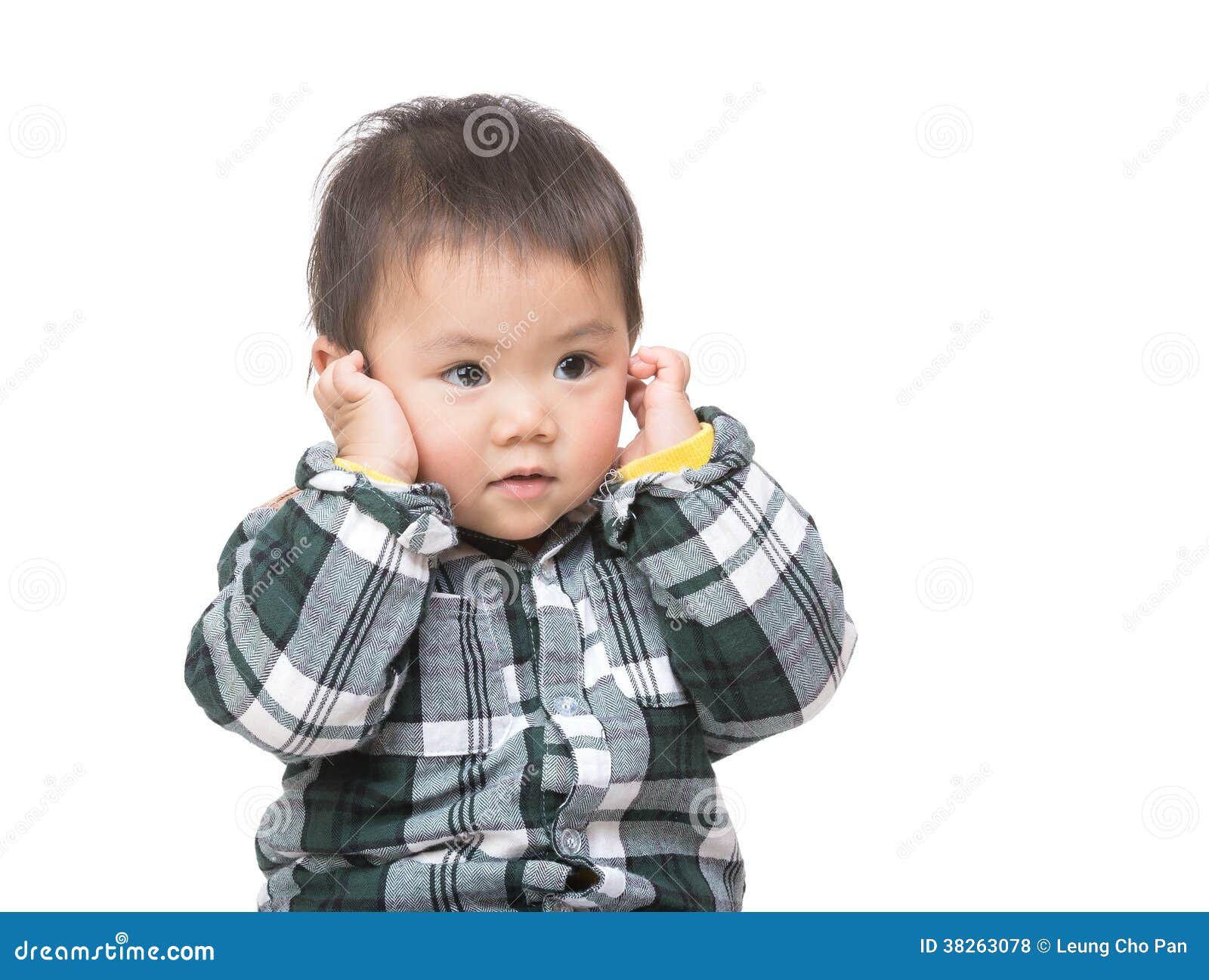 Asia Baby Boy Touch His Ear Stock Photo - Image of listen, small: 38263078