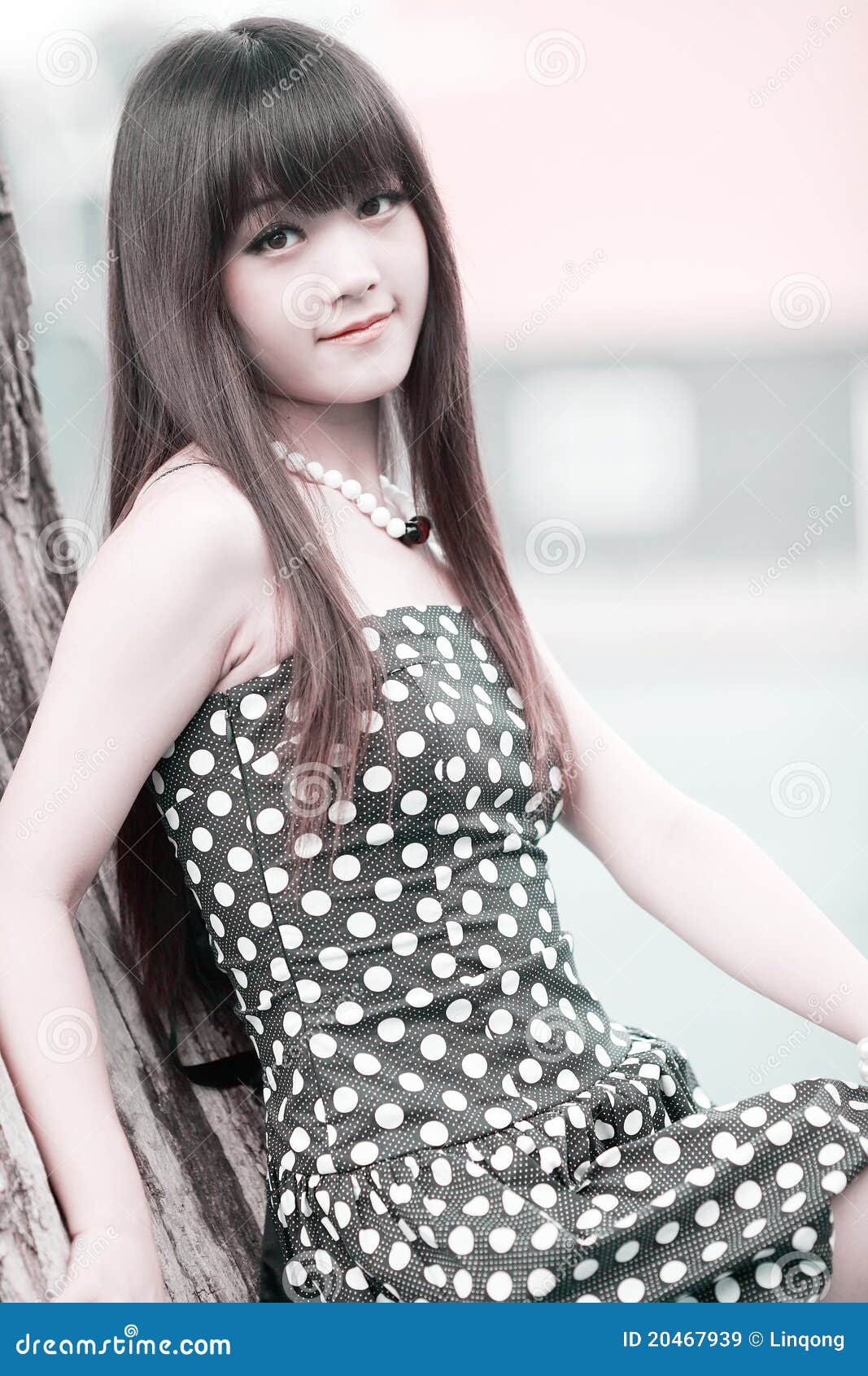 Asia Beauty Outdoor Portrait Stock Image Image Of Glamour Hair 20467939