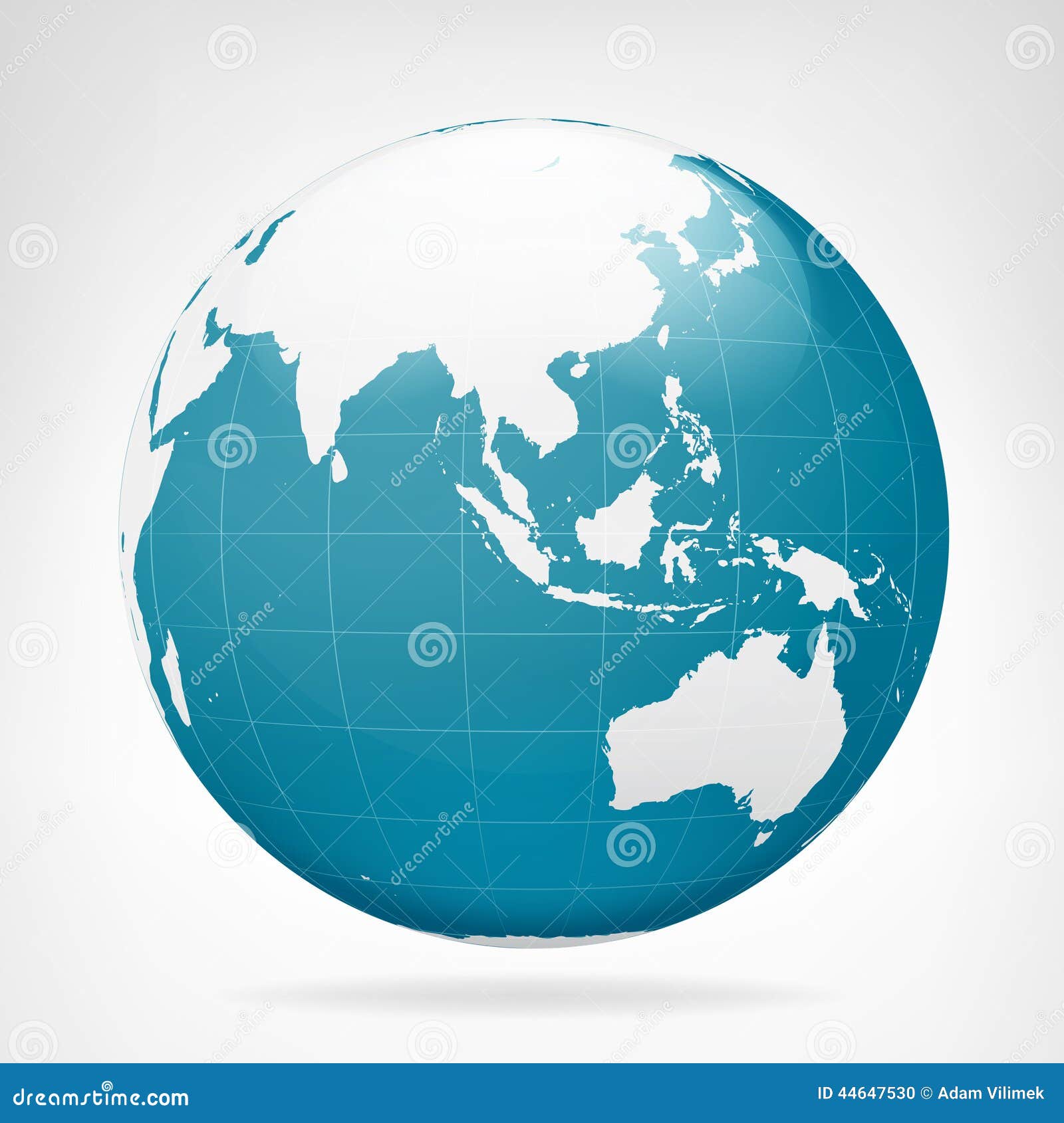 Asia Blue Earth View Isolated Stock Vector - Illustration of arabia ...