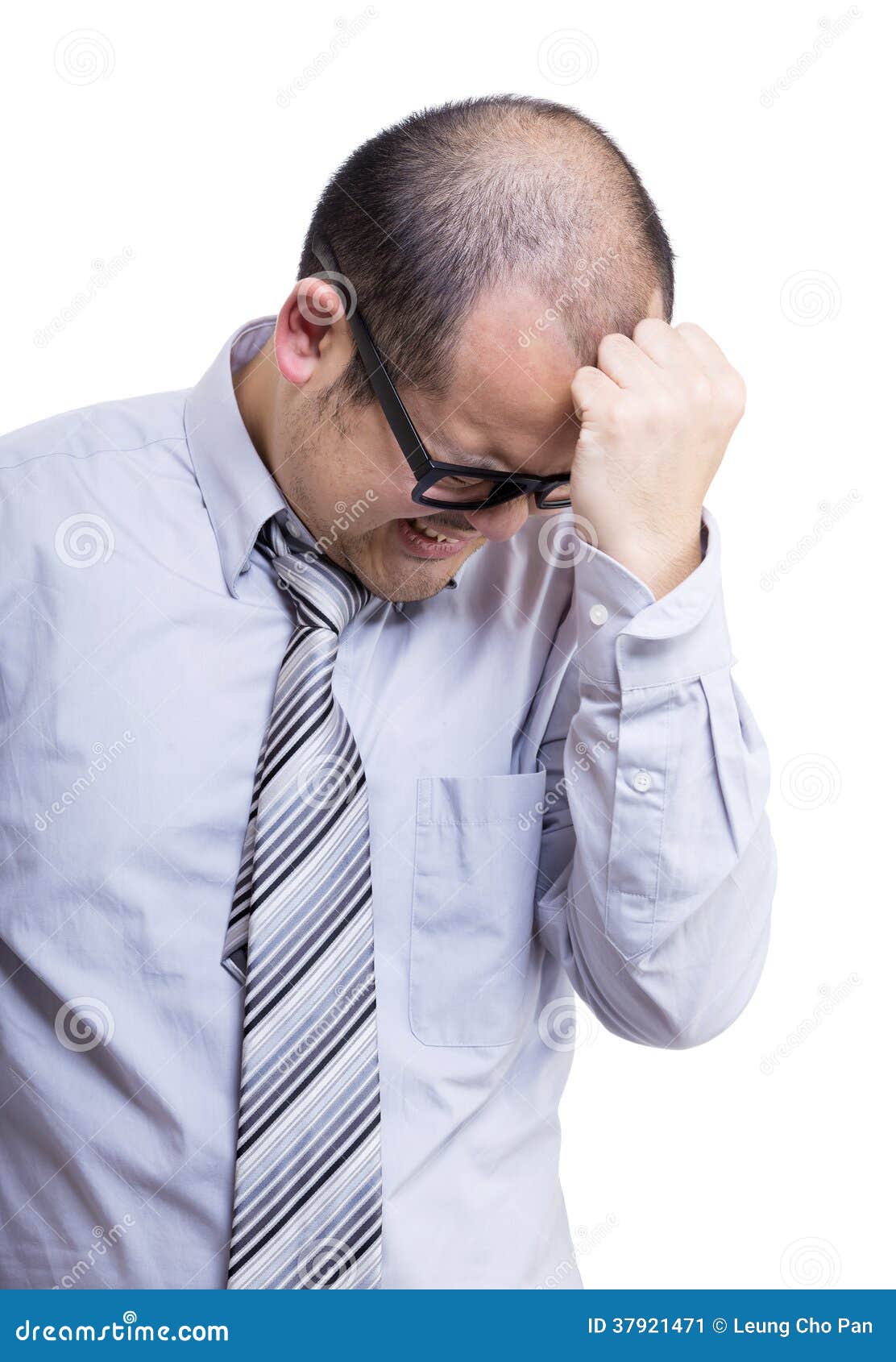 Asia businessman headache stock image. Image of depressed - 37921471