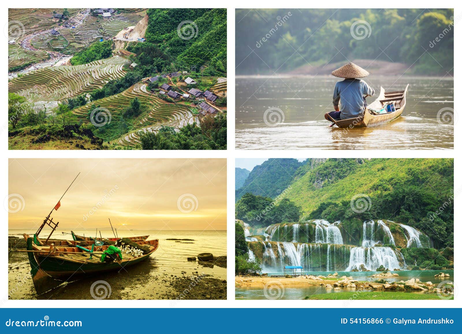 Asia editorial photo. Image of catching, laos, asia, canoe - 54156866